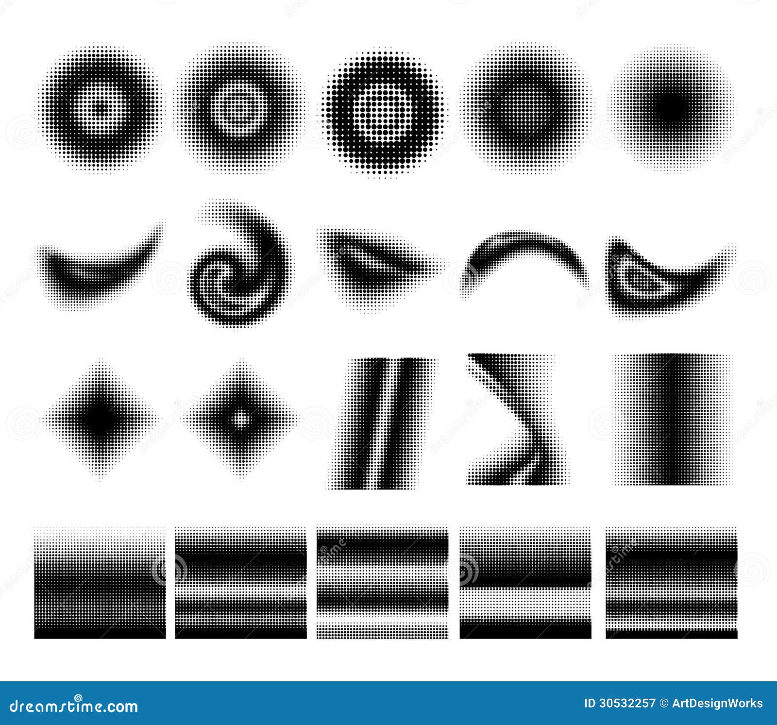 Halftone collection stock vector. Illustration of editable - 30532257