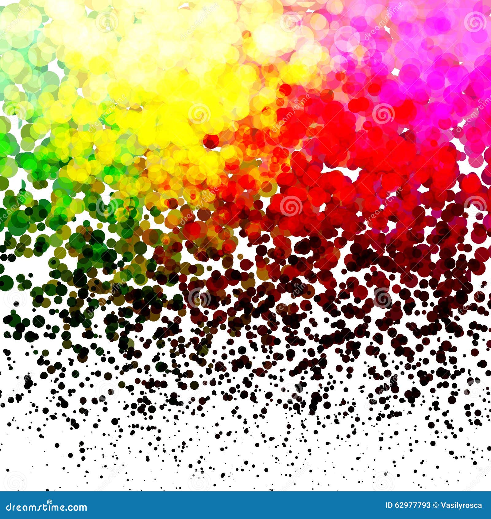 Halftone Colorful Lights Falling Dots Pattern on Stock Vector ...