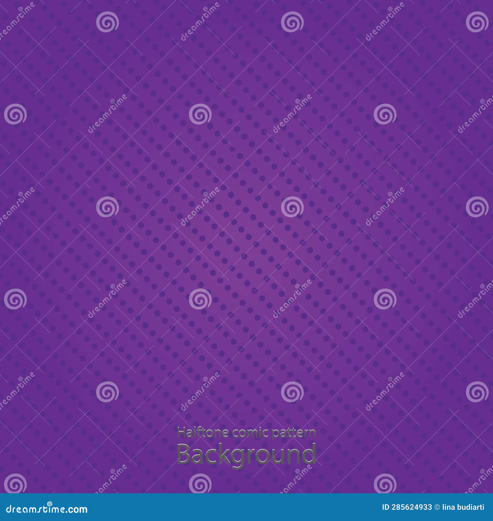 Halftone Comic Pattern. Purple Pop Art Background Stock Vector ...