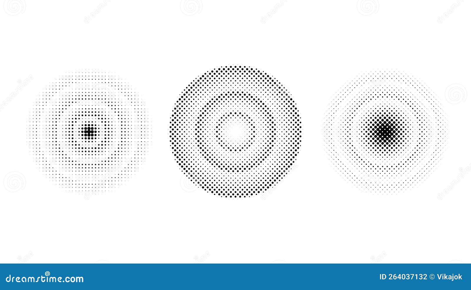 Halftone Concentric Dot Lines Background. Spotted And Dotted Half ...