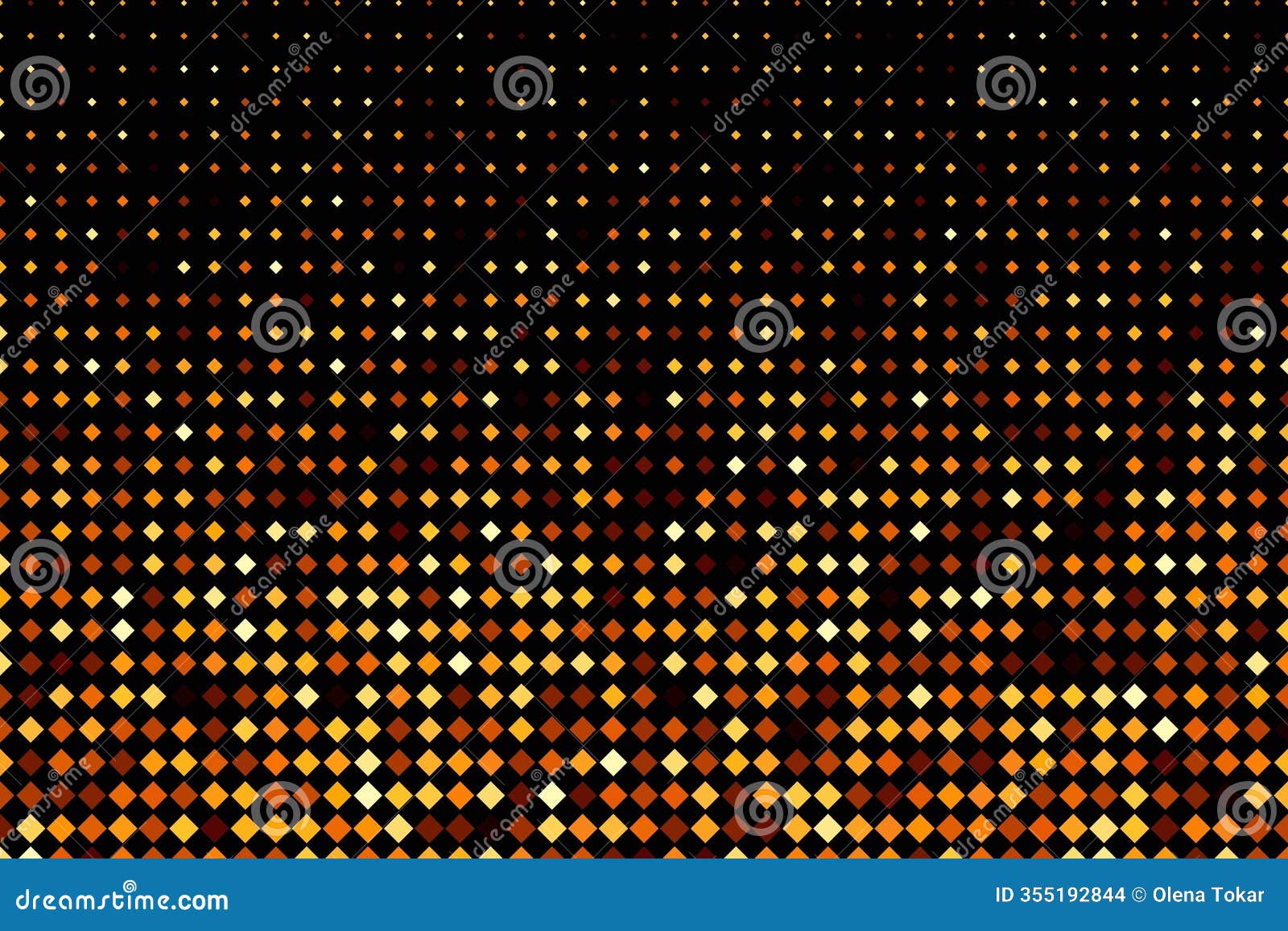 Halftone Cubes Gold Pixel Background, Vector Pattern of Shining Square ...