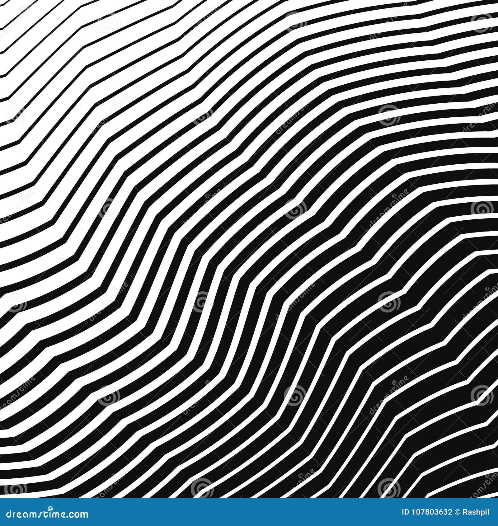 Halftone Curved Zigzag Lines Background Stock Illustration ...