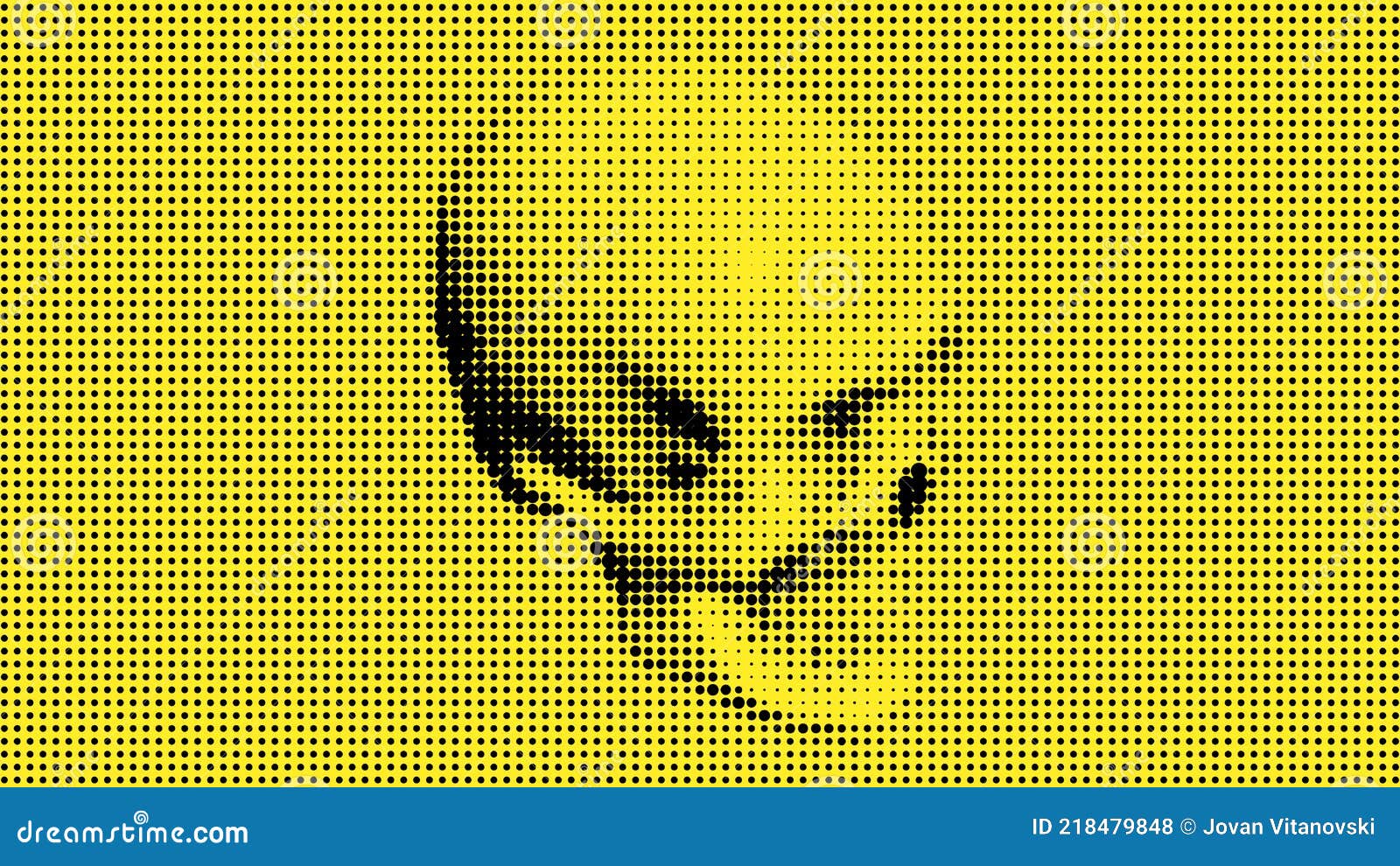 Halftone 3D Illustration - Human Skull Stock Illustration ...