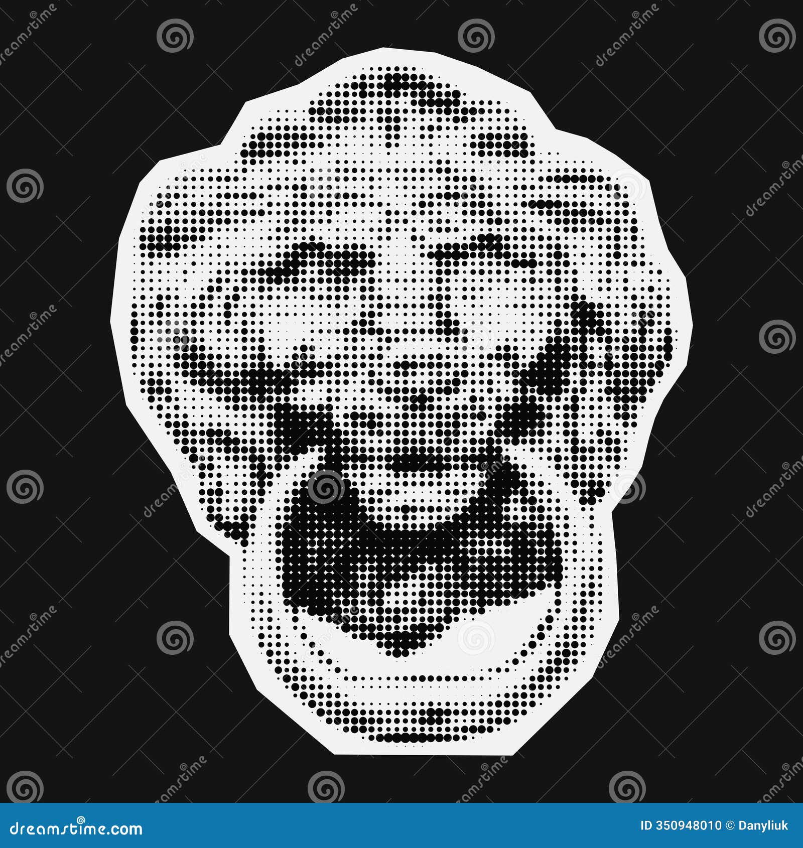 Halftone Decorative Collage Pop Art Element. Vintage Stippling Noise ...