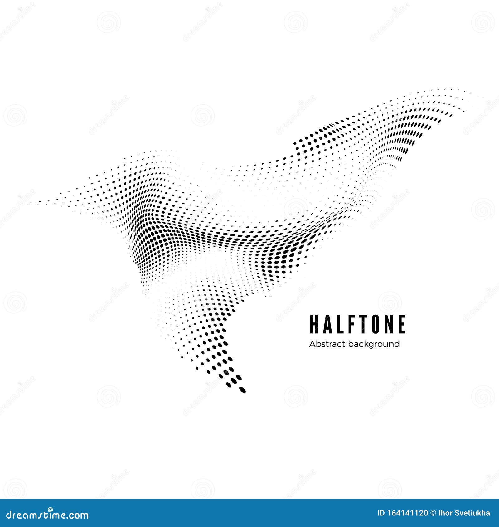 Halftone Design Element Motion Effect. Abstract Halftone Background ...