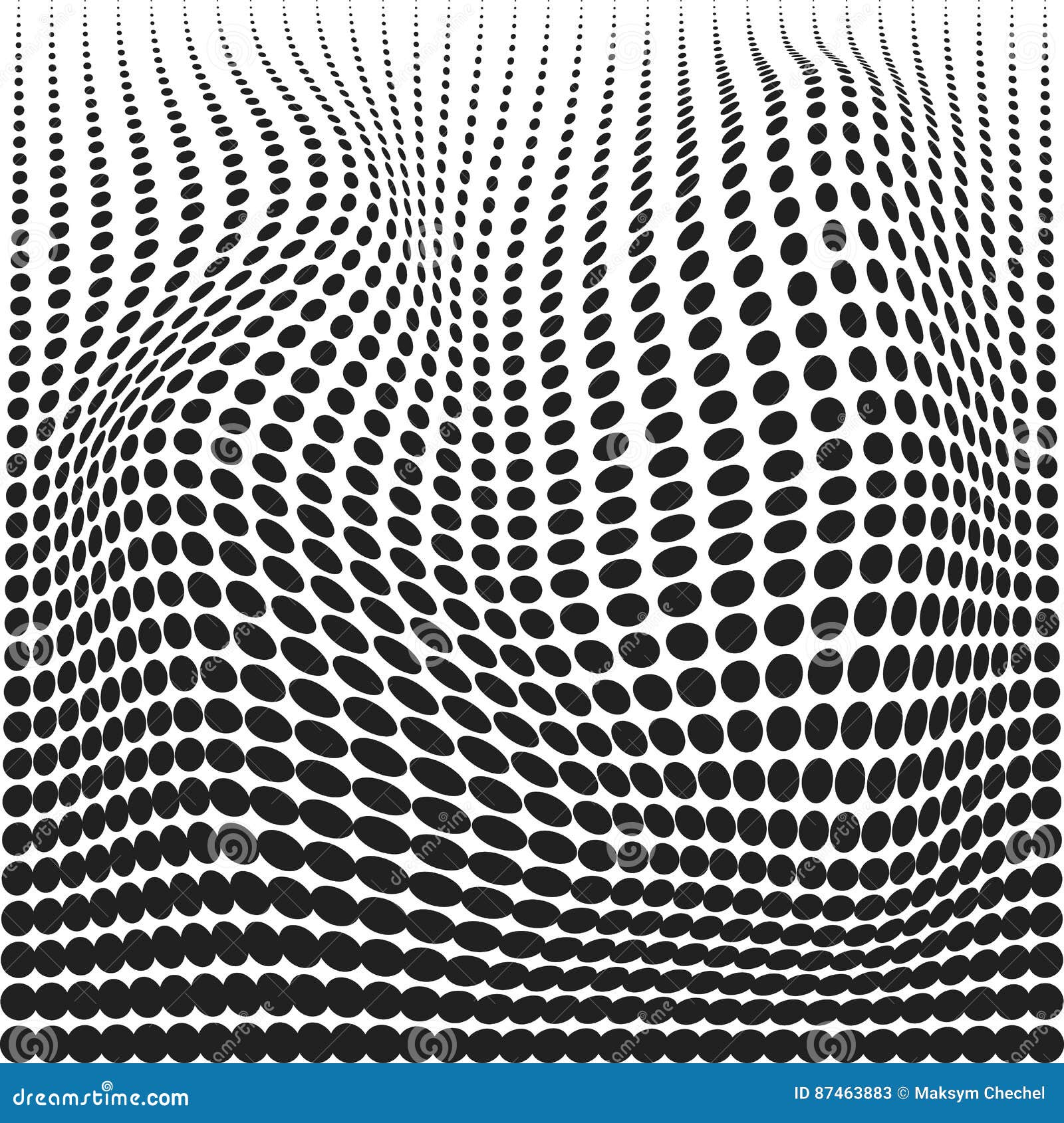 Halftone Distorted Background. Spotted Circles Overlay Dots Texture ...