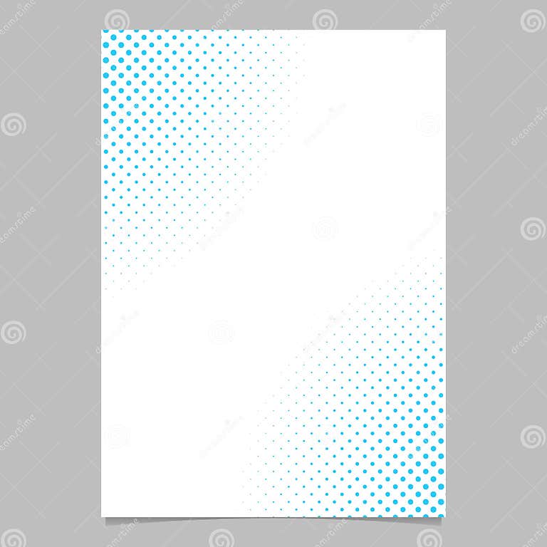 Halftone Dot Pattern Flyer Template - Vector Brochure Background ...