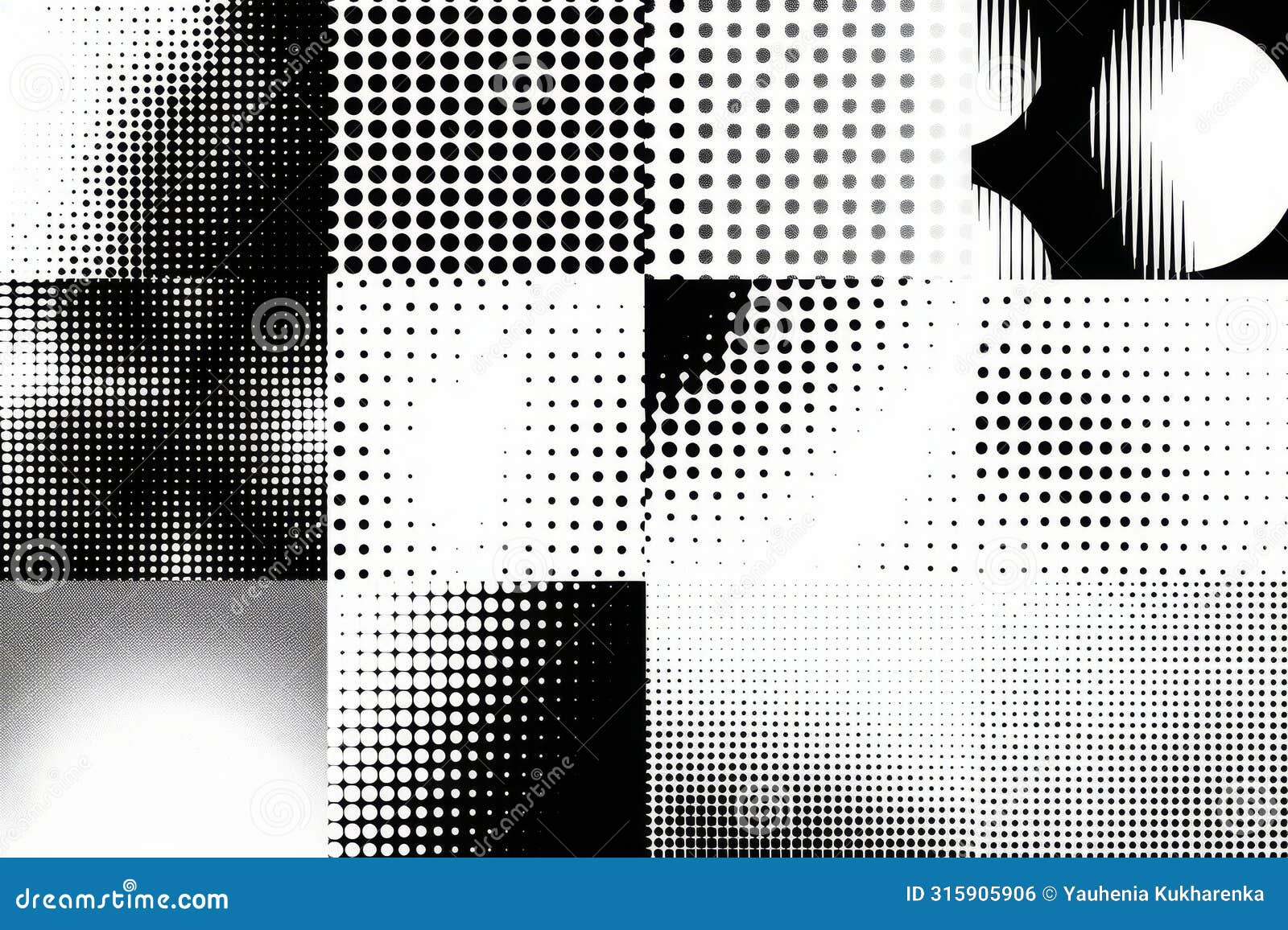 Halftone Dot Patterns on Transparent Background Stock Illustration ...