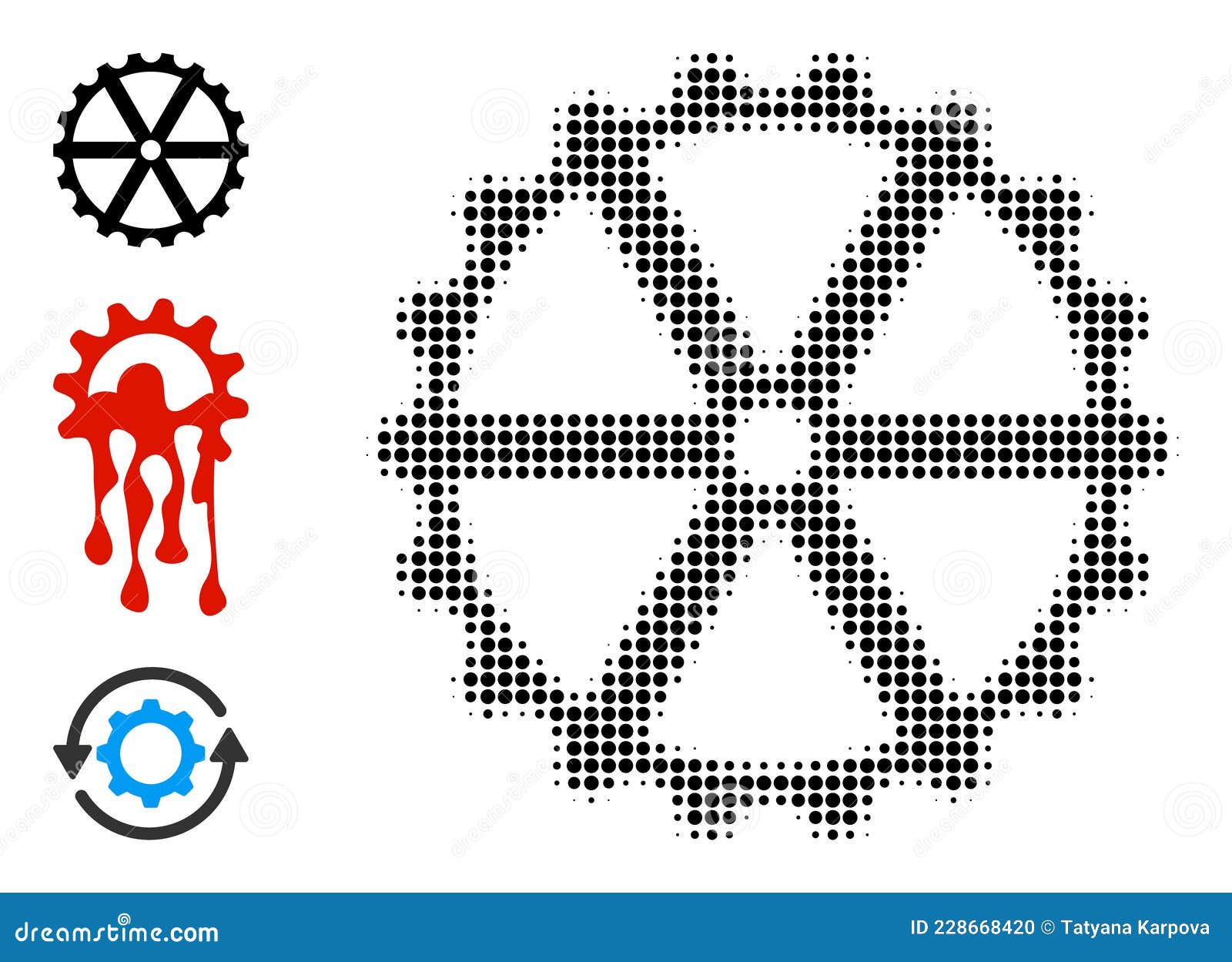 Halftone Dot Vector Clock Wheel Icon Stock Vector - Illustration of ...