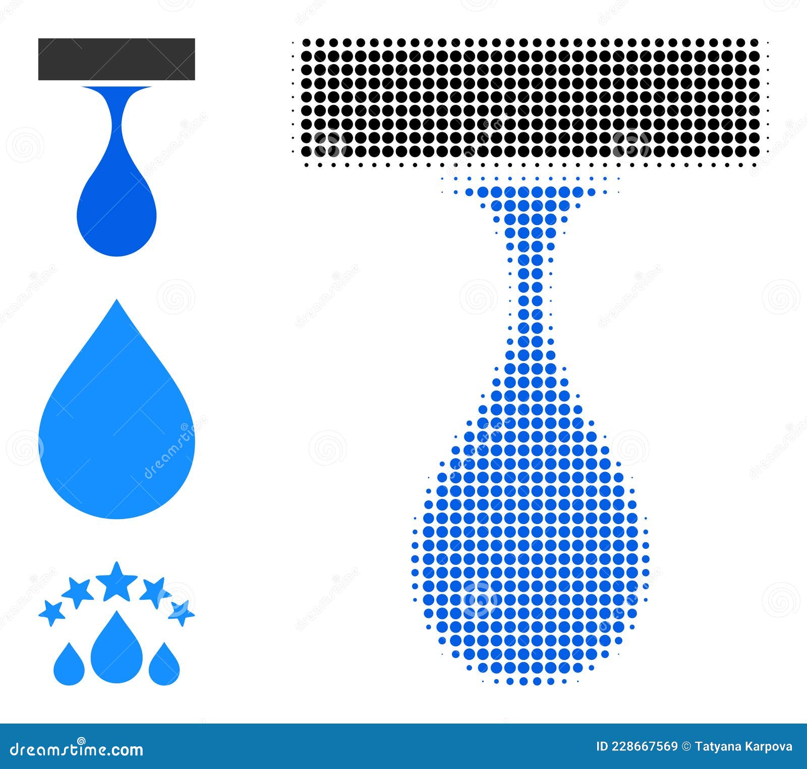 Halftone Dot Vector Drip Drop Icon Stock Vector - Illustration of sweat ...