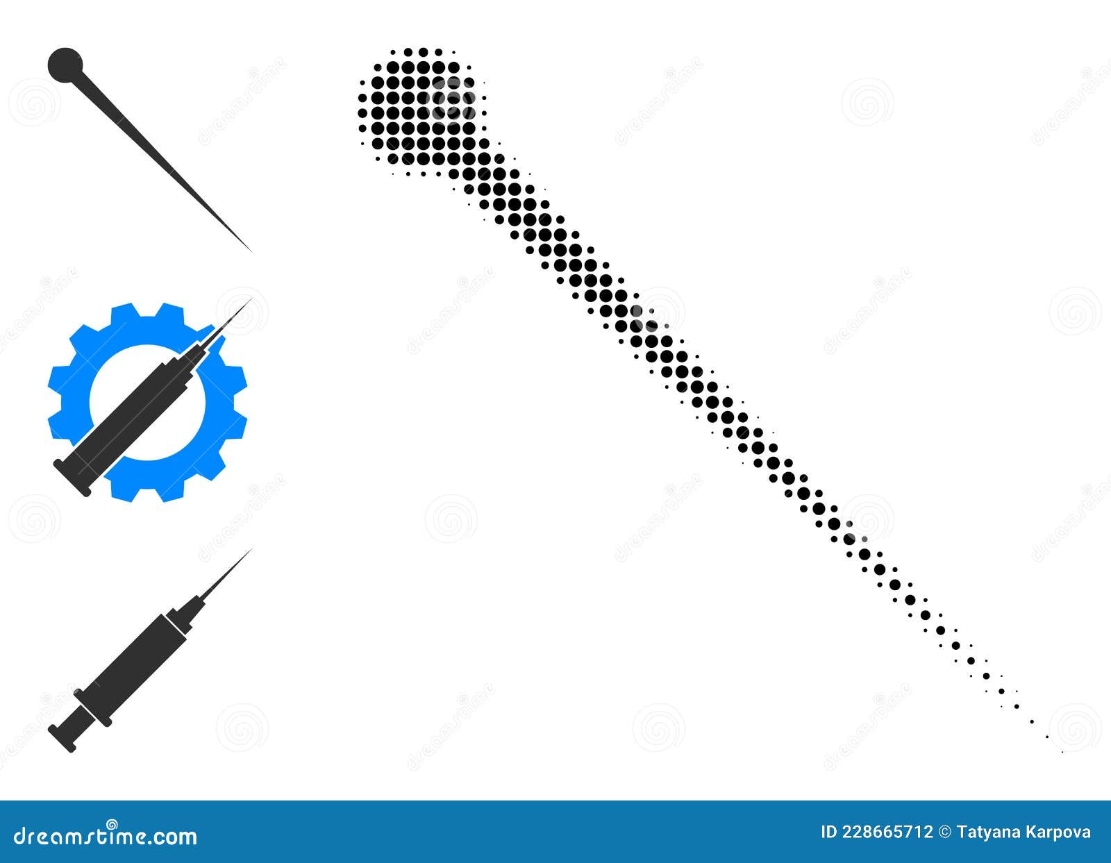 Halftone Dot Vector Needle Icon Stock Vector - Illustration of pointer ...