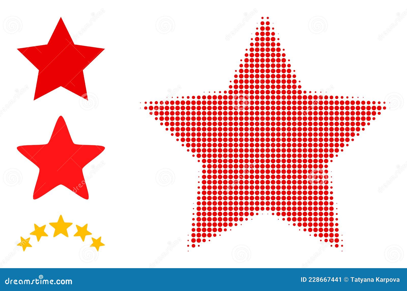 Halftone Dot Vector Red Star Icon Stock Vector - Illustration of star ...
