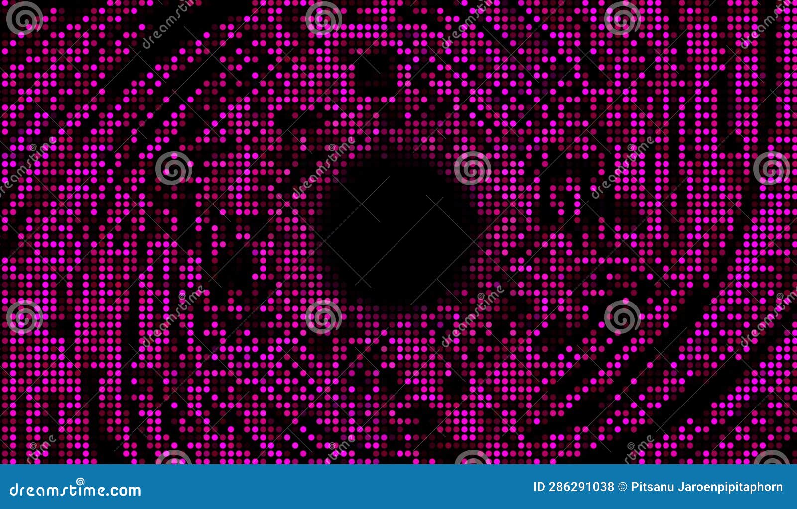 Halftone Dots Abstract Digital Technology Pink Light on Black ...