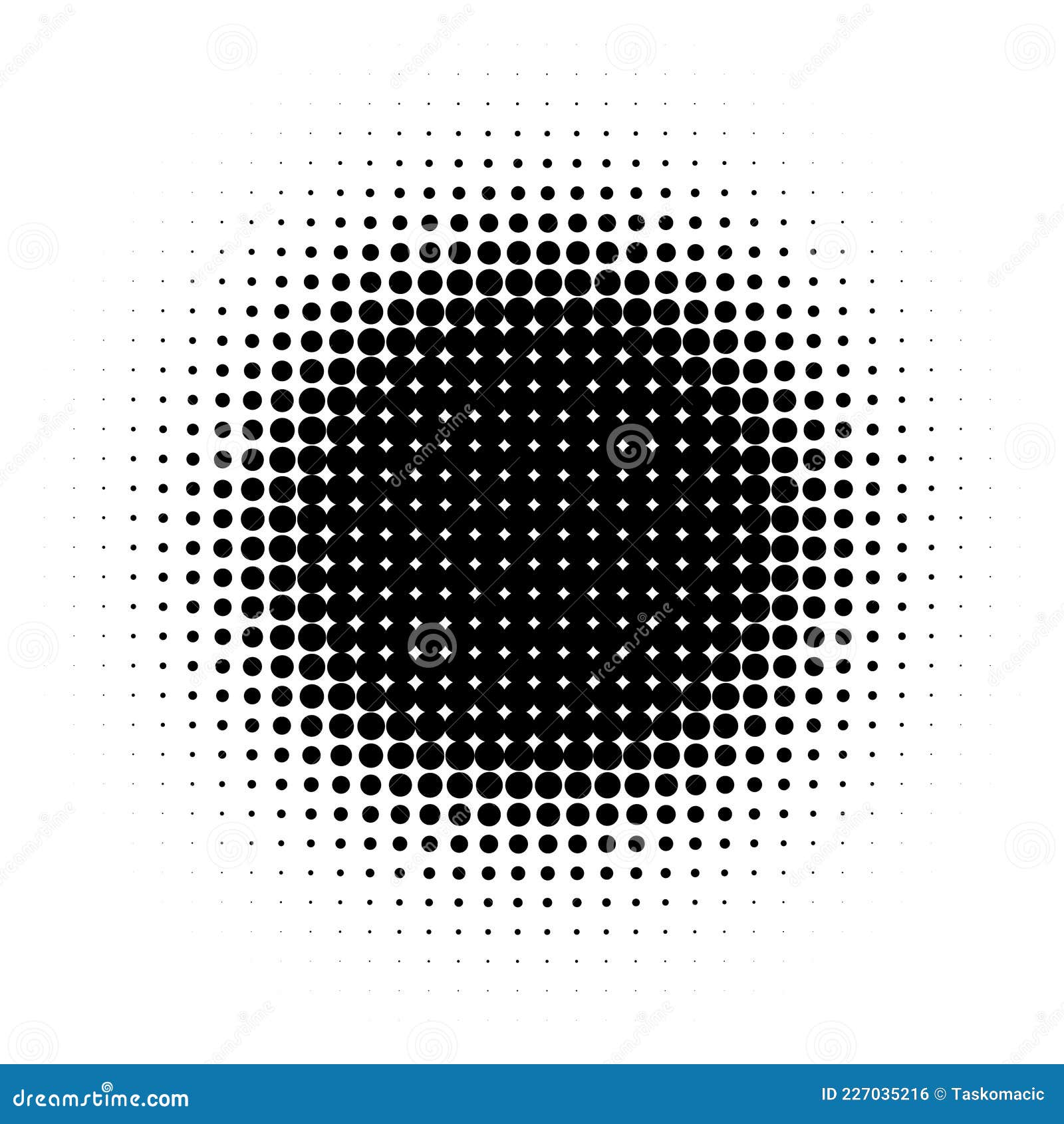 Halftone Dots Background. Black Circle Halftone Pattern. Pop Art Comic ...