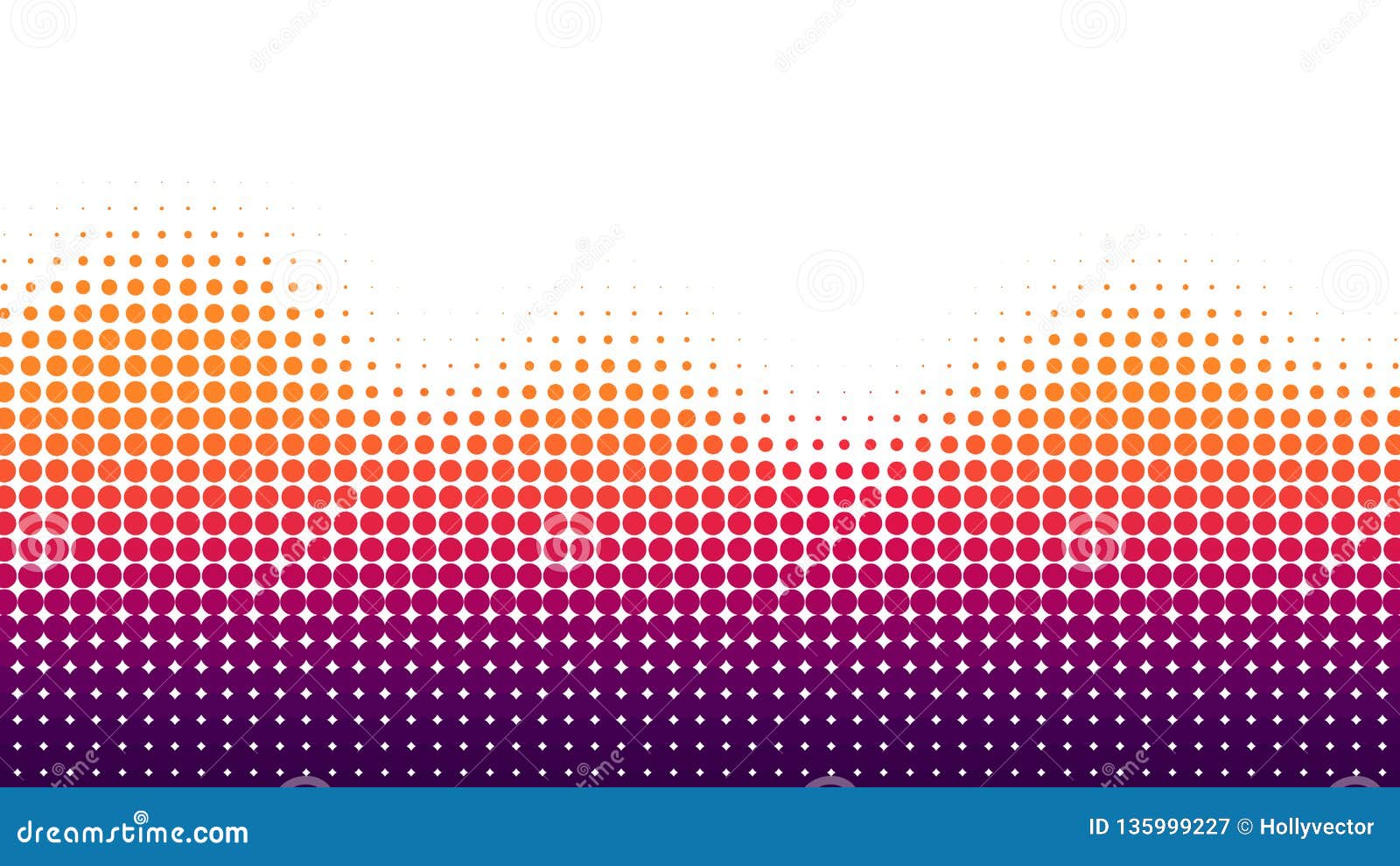 Halftone Dots Background, Wave Shape, Vector Illustration Stock Vector ...
