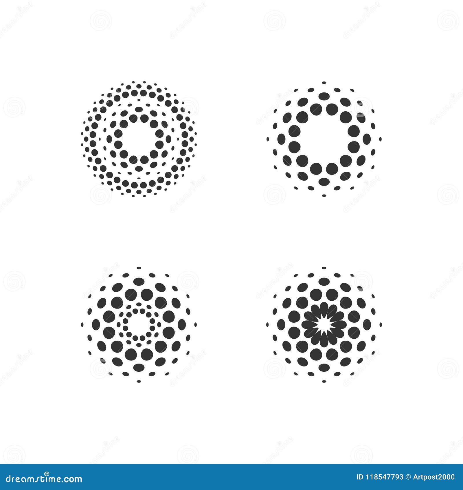 Halftone dots forms stock vector. Illustration of background - 118547793