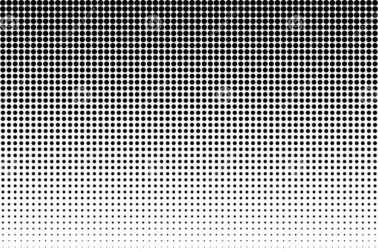 Halftone Dots Pattern. Grayscale Gradient Fill. Vector Dotted Texture Stock Illustration ...