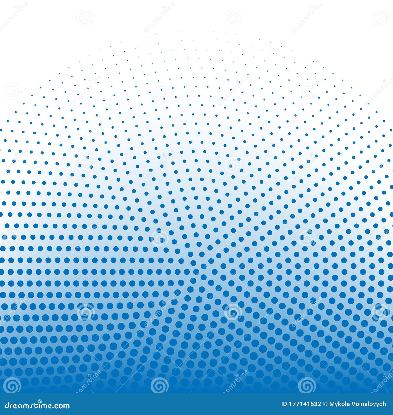 Halftone Dots Pattern Tech Blue Background Vector Stock Vector ...