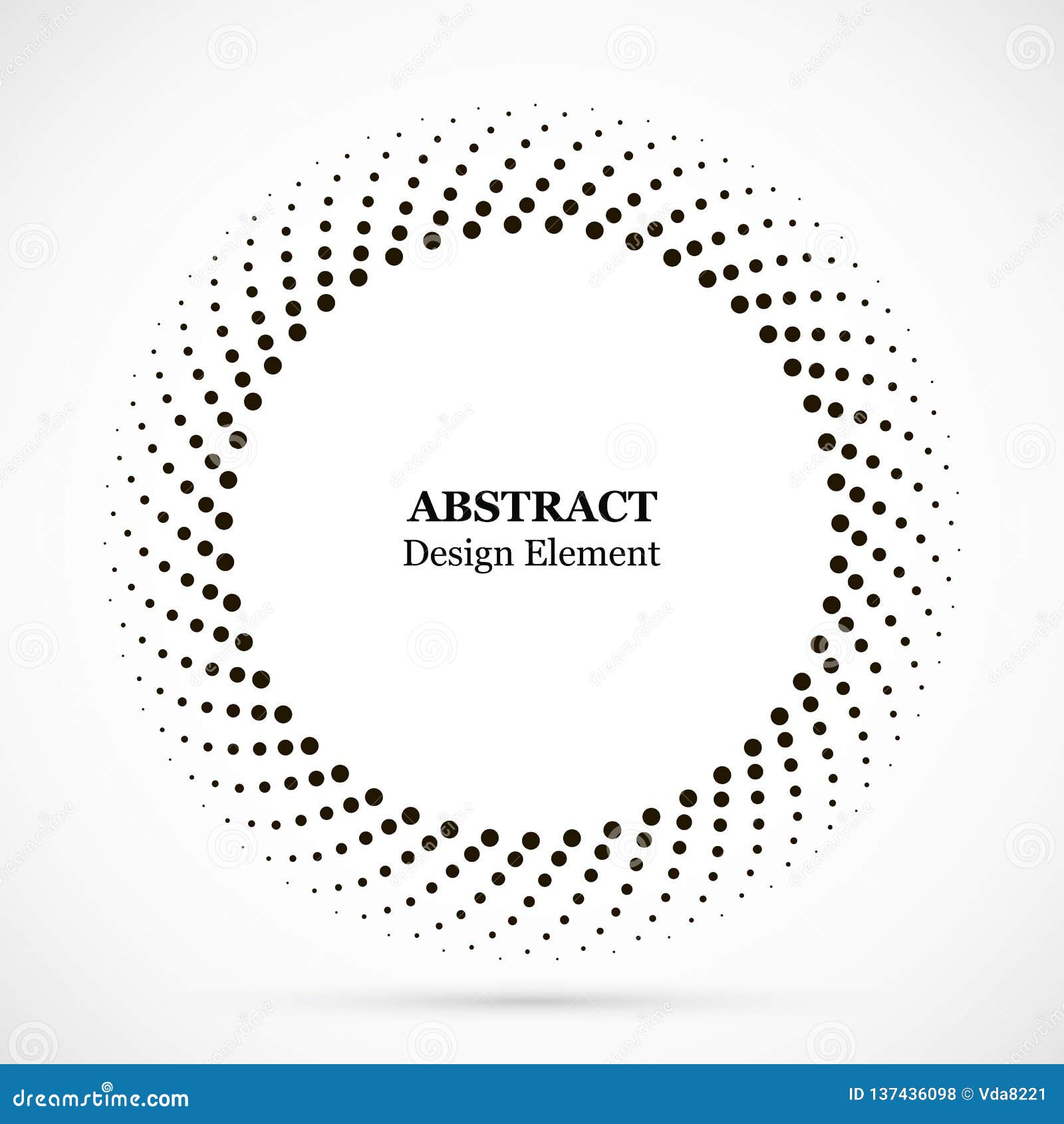 Halftone Dotted Background Circularly Distributed. Halftone Effect ...