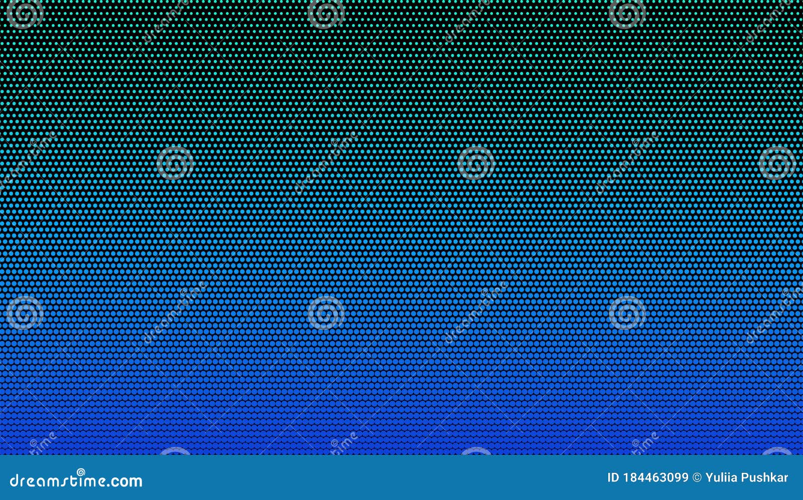 Halftone Dotted Blue Gradient Vector Background. Digital Pixelated ...