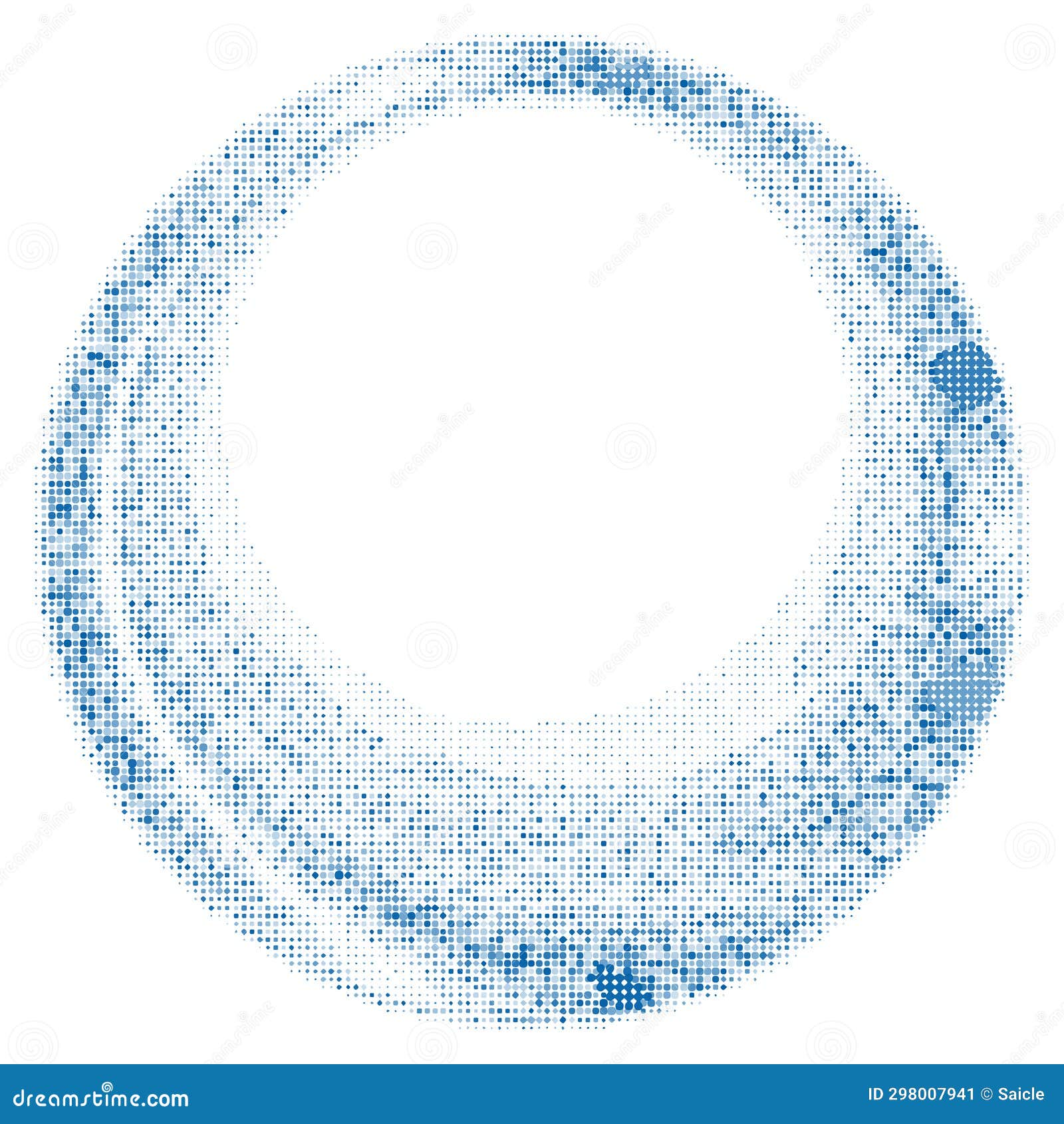 Halftone Dotted Circle Abstract Concept Tech Background Stock ...