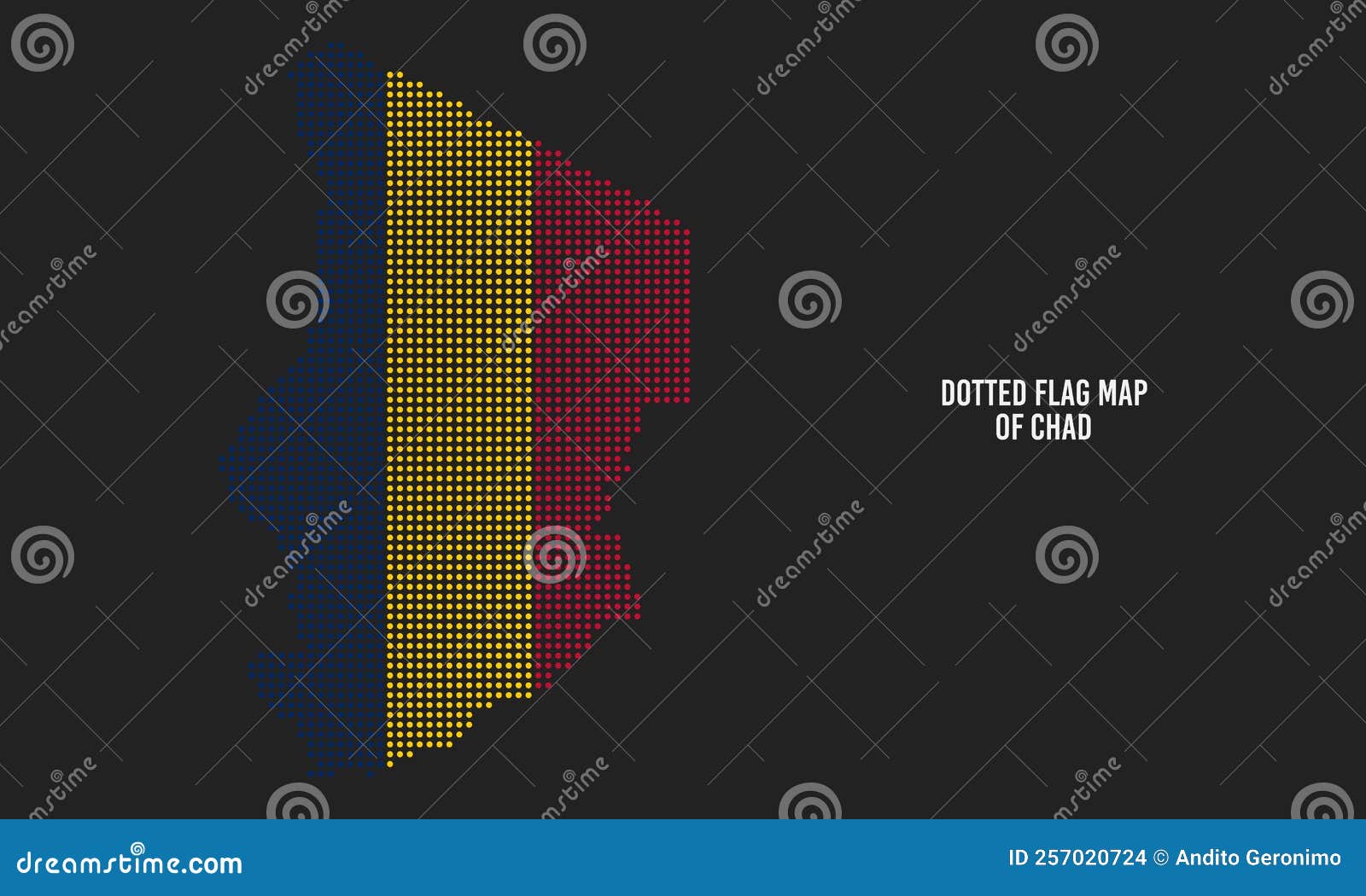Pixel Map Of Chad. Vector Dotted Map Of Chad Isolated On White ...