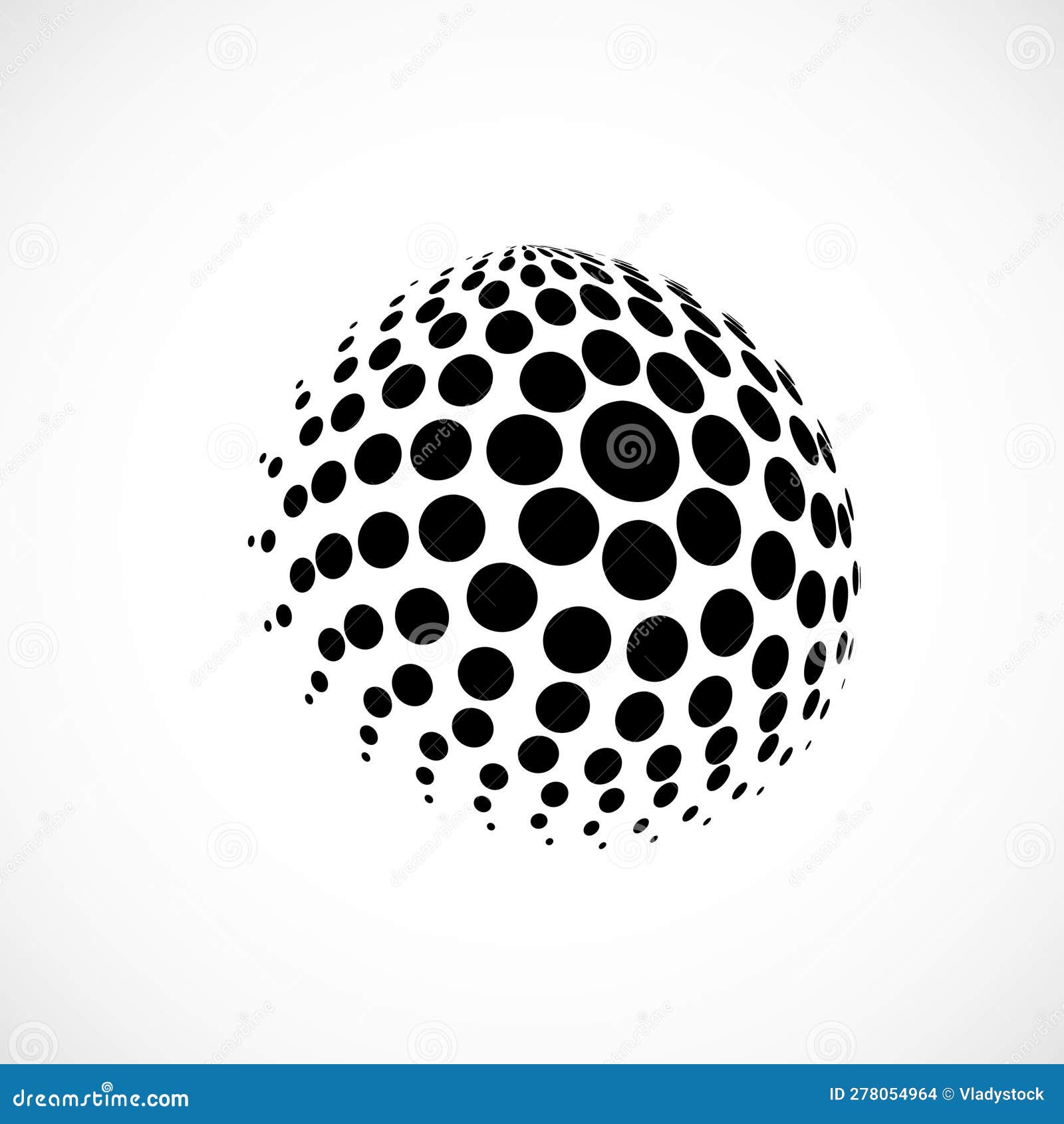 Halftone Dotted Globe. Dots in Circular Form Stock Vector ...
