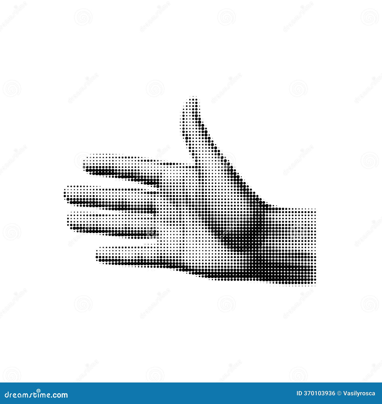 Palm Gesture Stencil - Raised Hand With Spread Fingers. Signs And ...