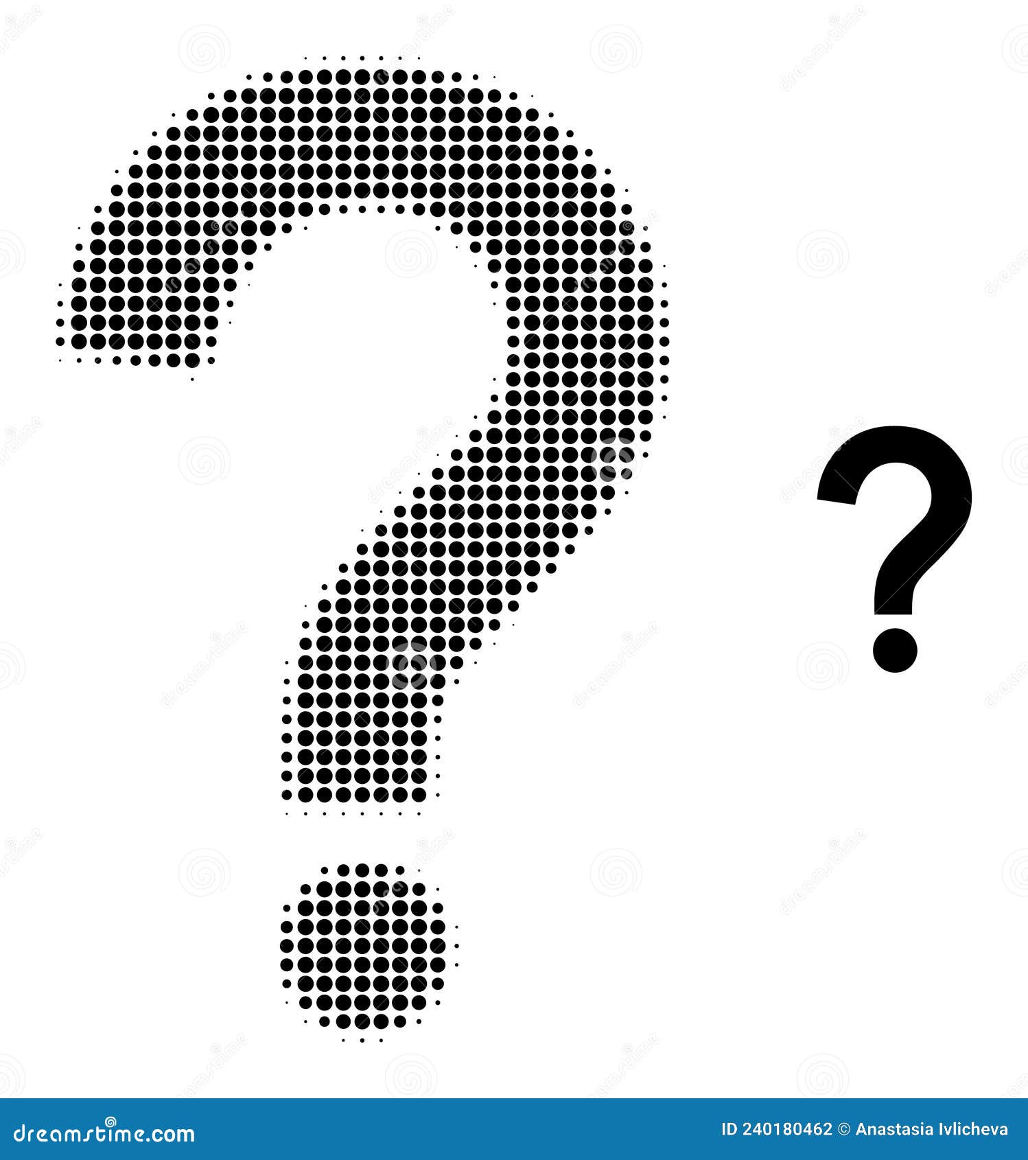 Halftone Dotted Query Sign Icon Stock Vector - Illustration of dots ...