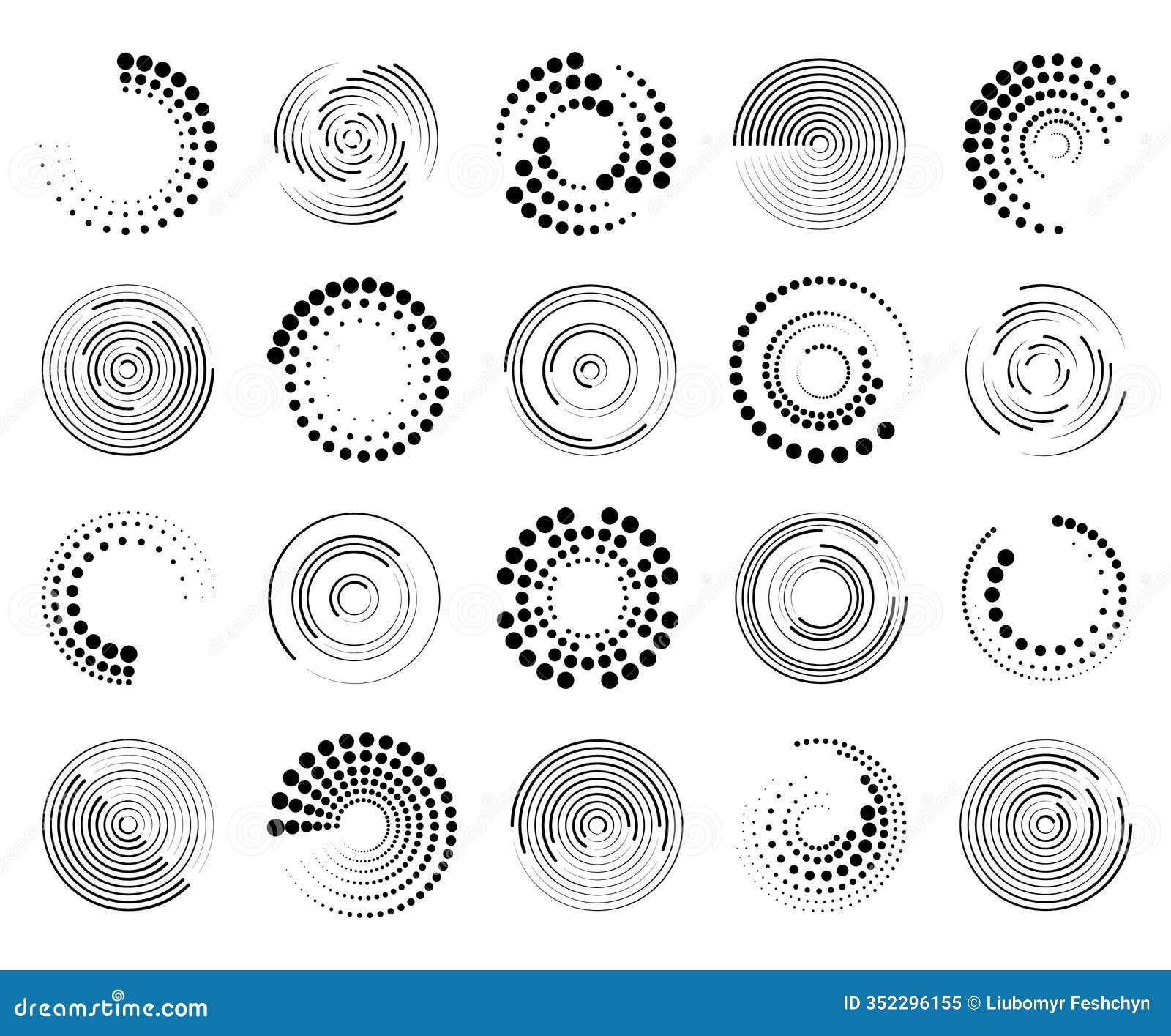 Round Swirl Candy On Chocolate Splash Background. Vector Illustration ...