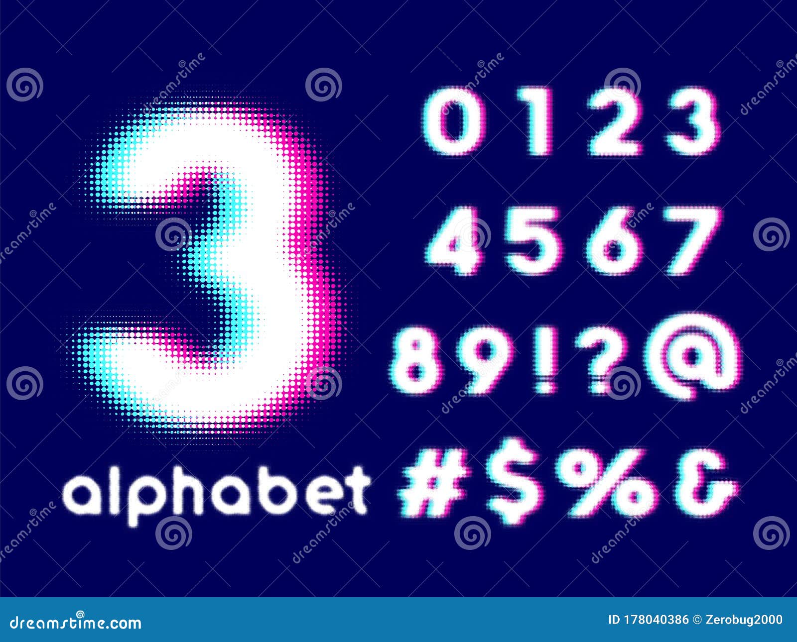 Halftone font stock vector. Illustration of stylized - 178040386