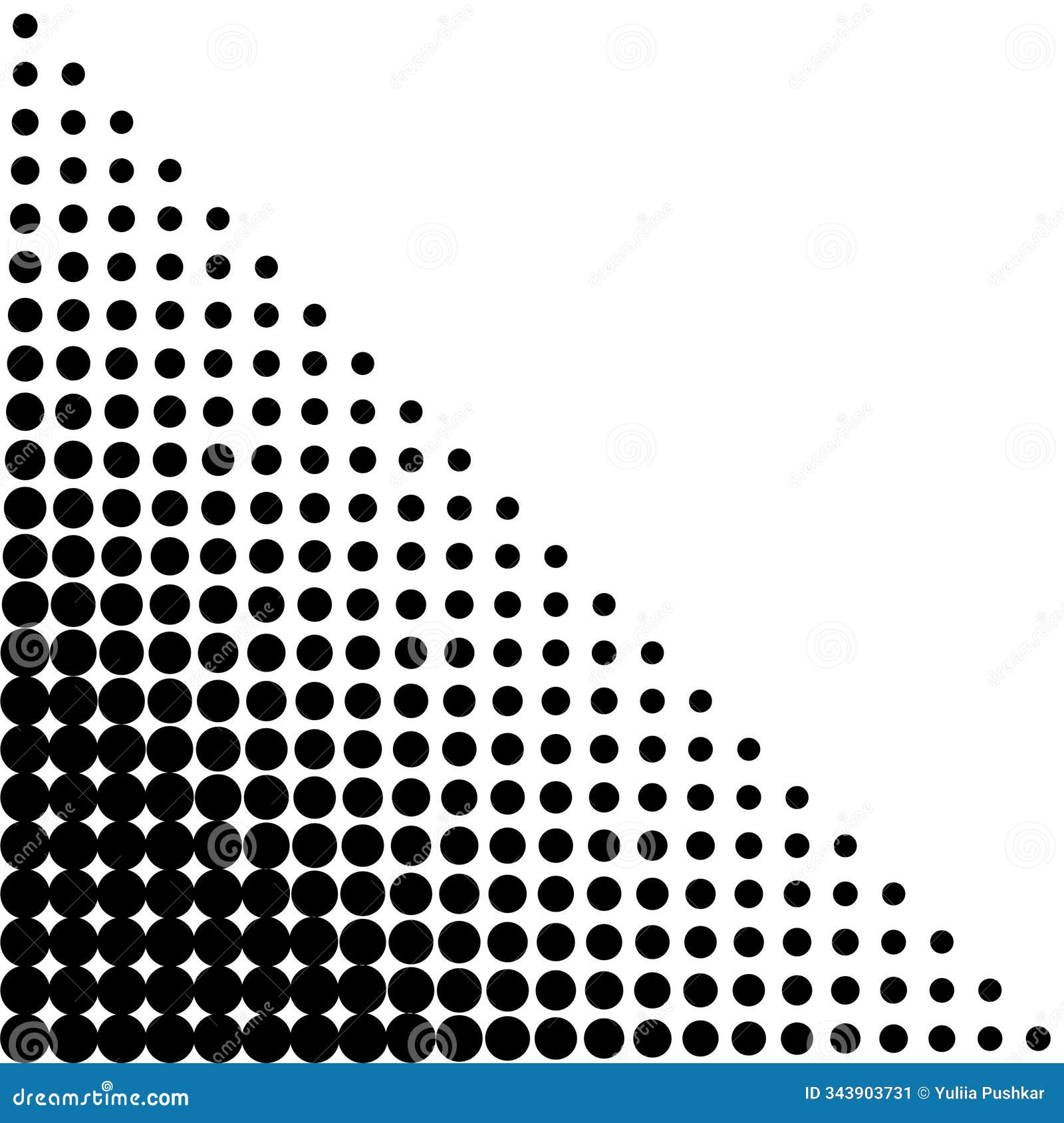Halftone Dotted Triangle Corner . Isolated Vector Spotted Mosaic Shape ...