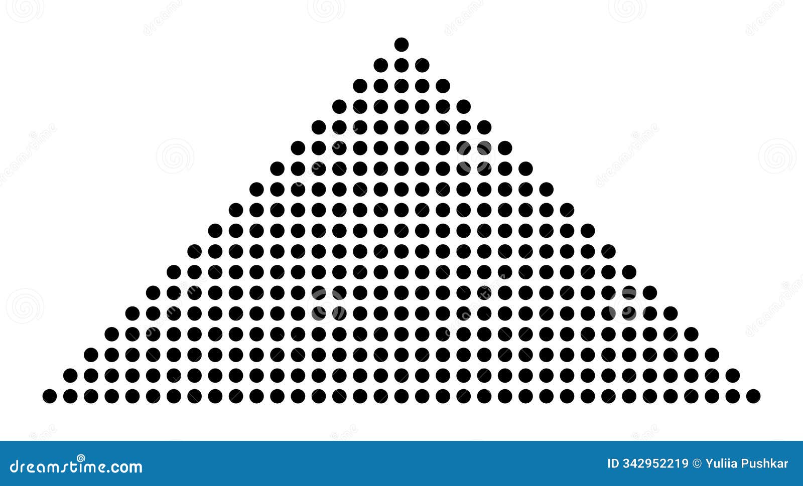 Halftone Dotted Triangle Design Element . Isolated Vector Spotted ...