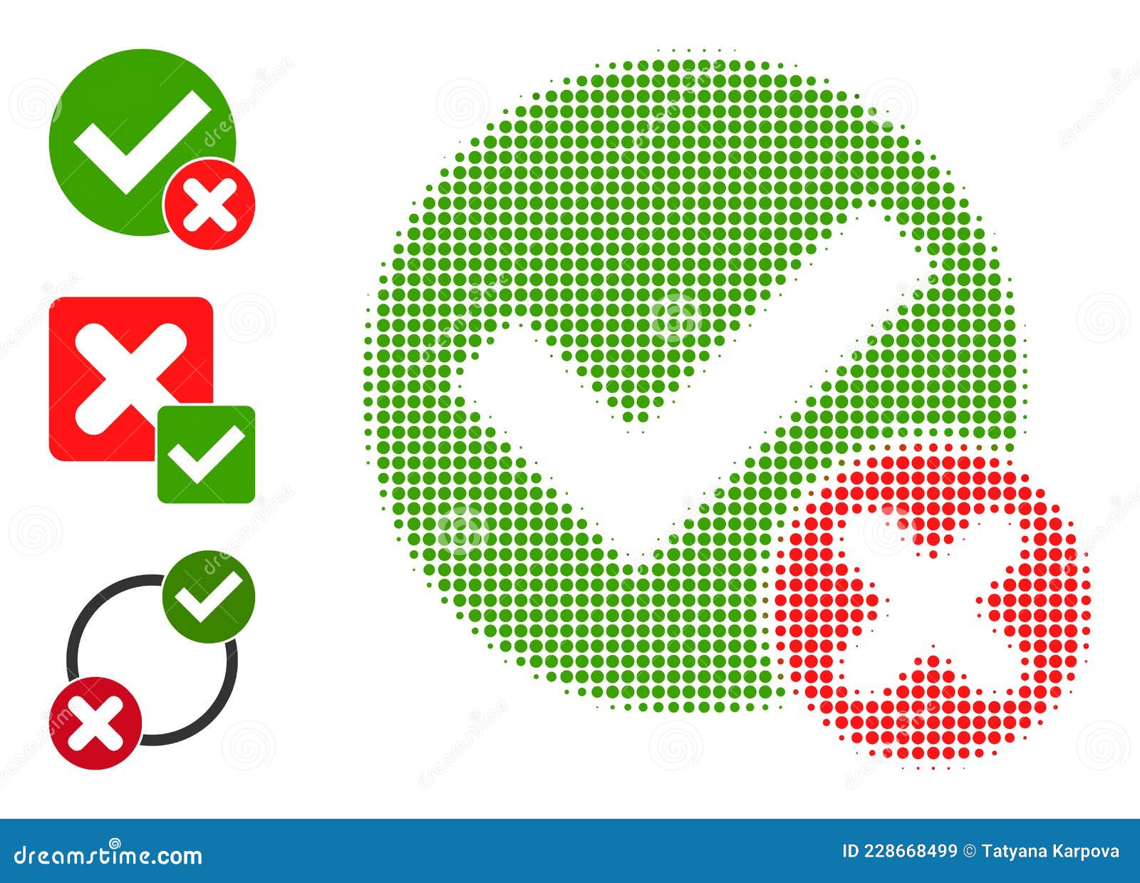 Halftone Dotted Vector False Positive Icon Stock Vector - Illustration ...