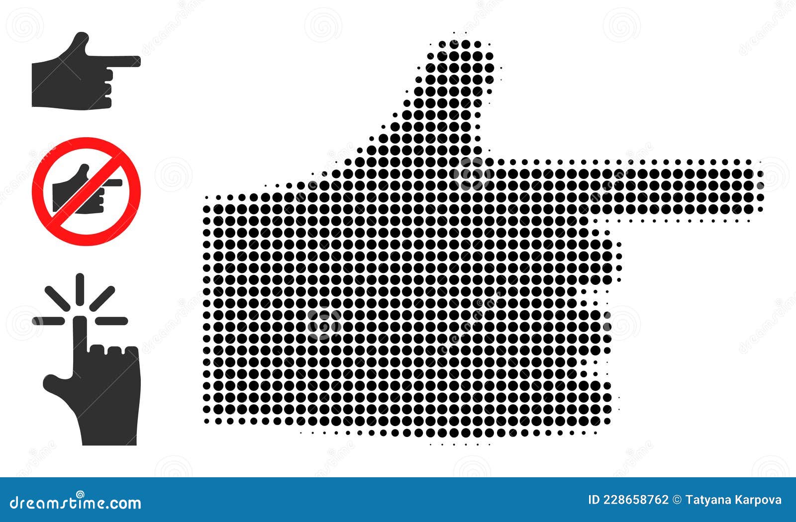 Vector Index Finger Warning Triangle Sign Icon Stock Photo ...