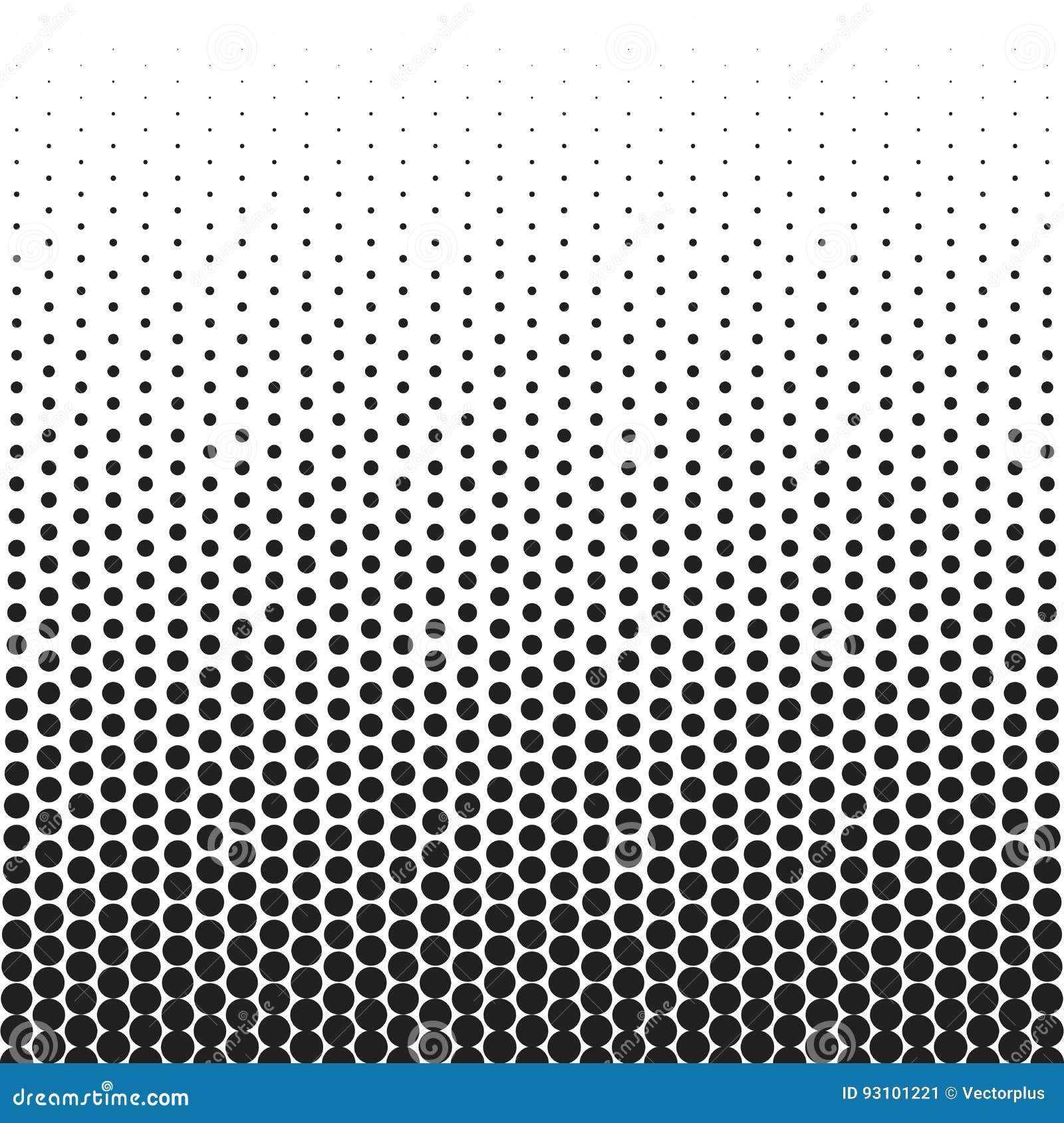 Halftone Dotted Vintage Retro Gradients Pattern. Monochrome Pop Art ...