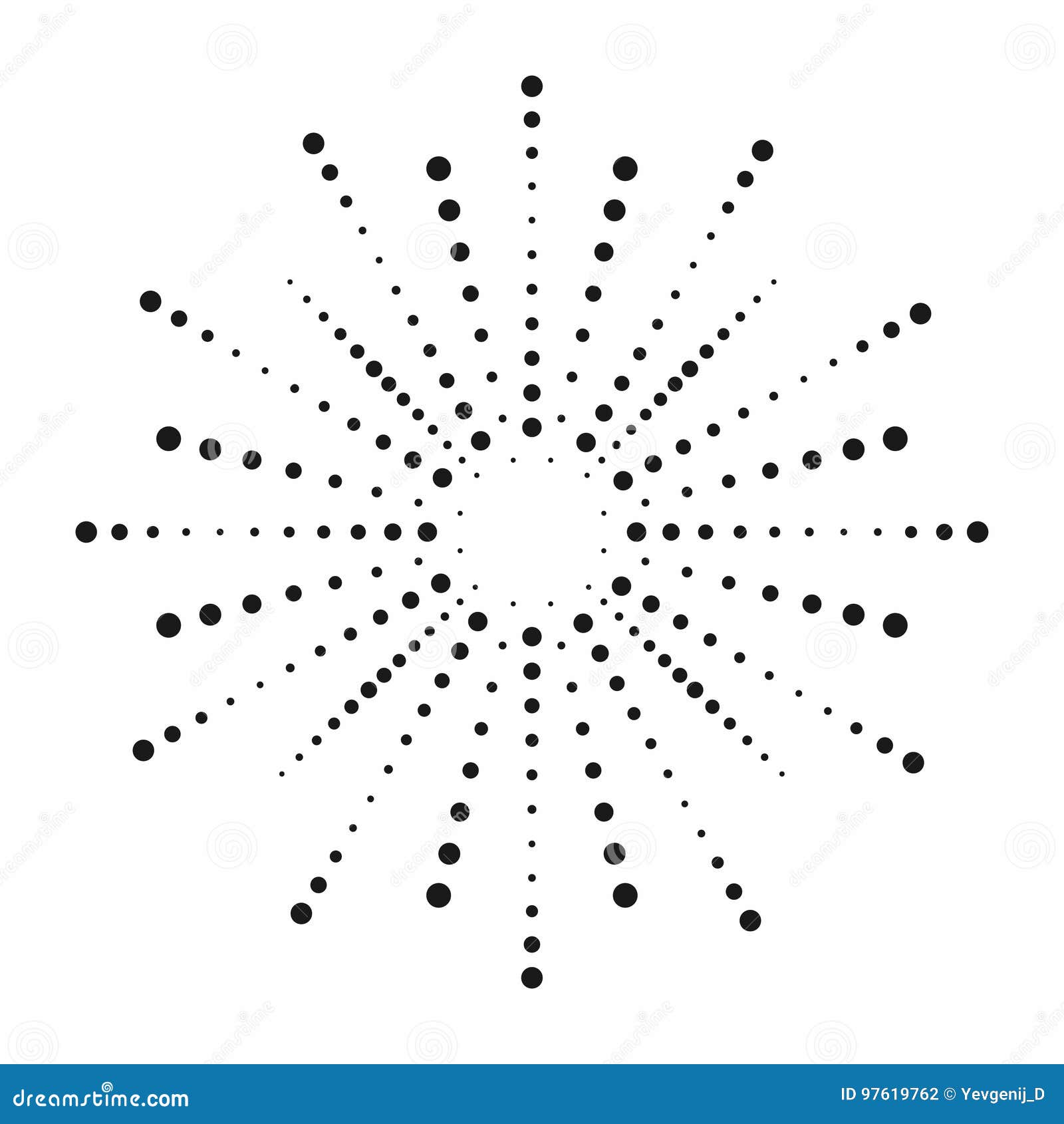 Halftone Effect. Dotted Sun Rays Stock Vector - Illustration of hipster ...