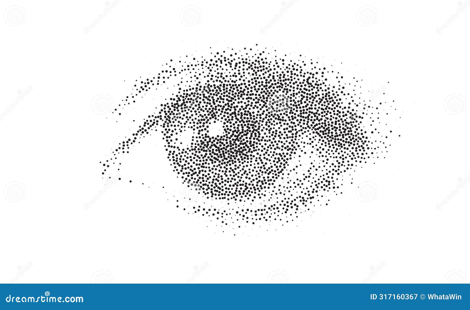 Halftone Effect Realistic Human Eye. Dotted Vector Illustration Stock ...