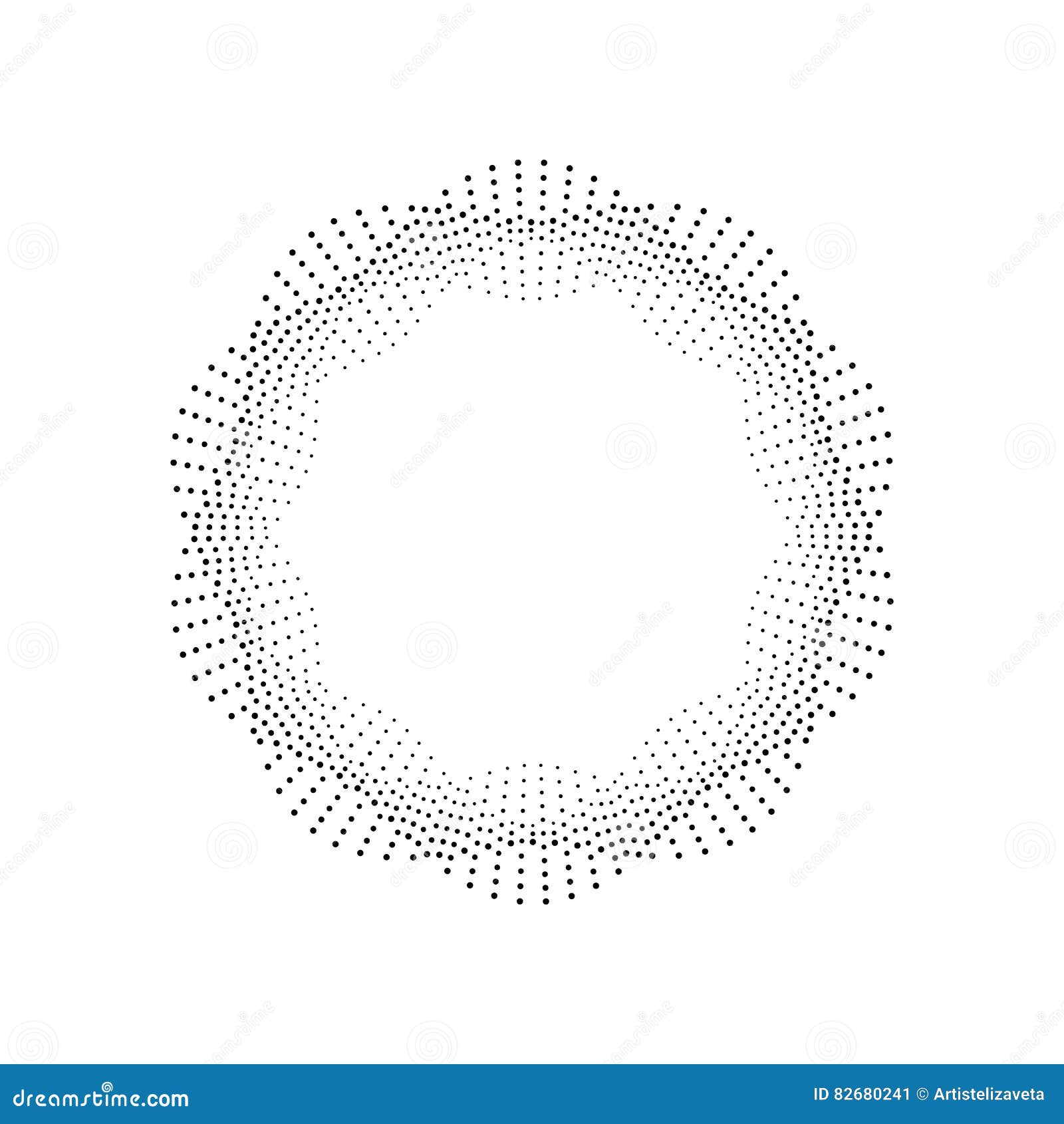 Halftone Effect Round Frame Stock Vector - Illustration of fade, black ...