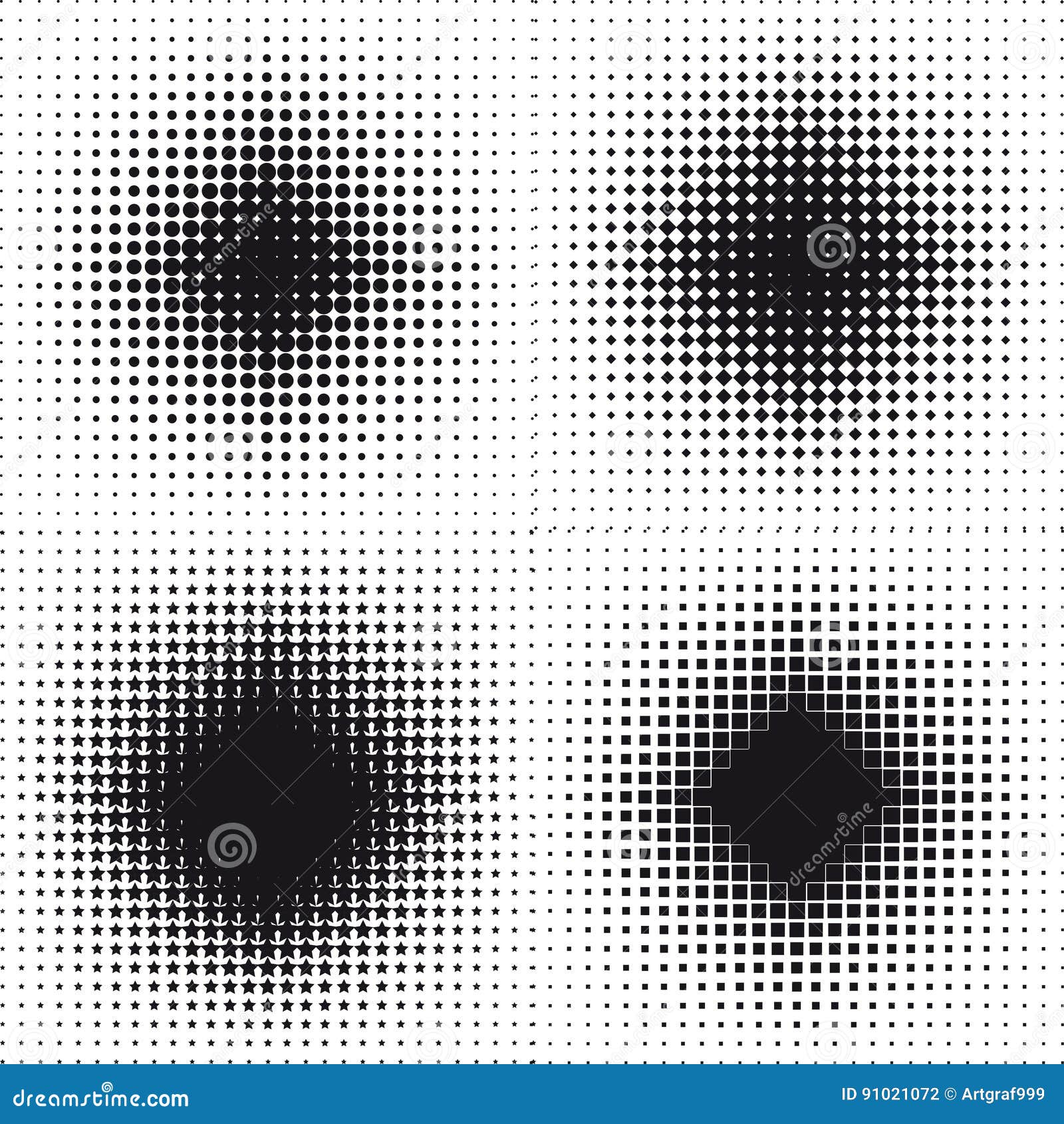 Halftone Effect Set. Abstract Background Stock Illustration ...