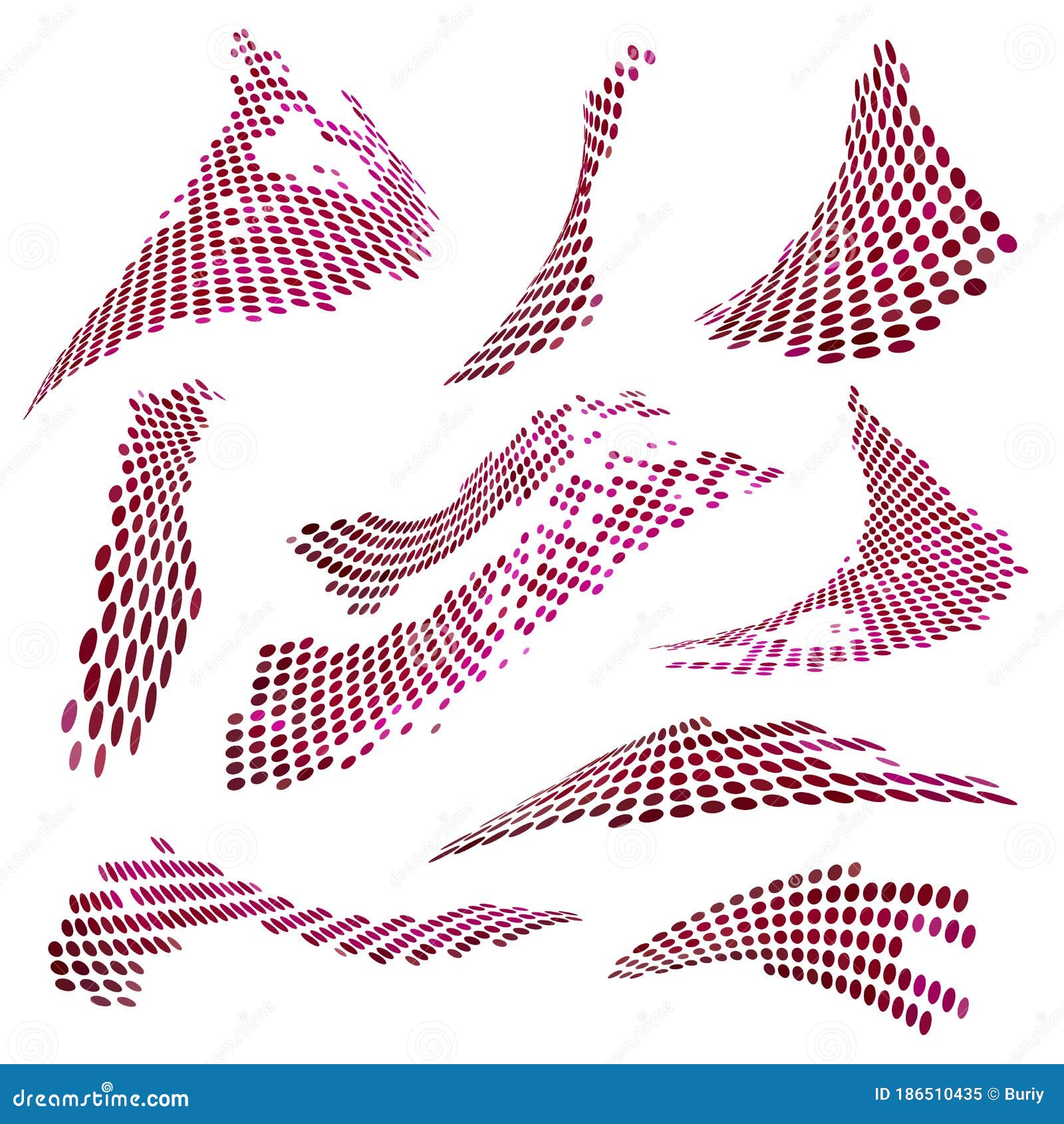 Halftone effect set stock vector. Illustration of graphic - 186510435