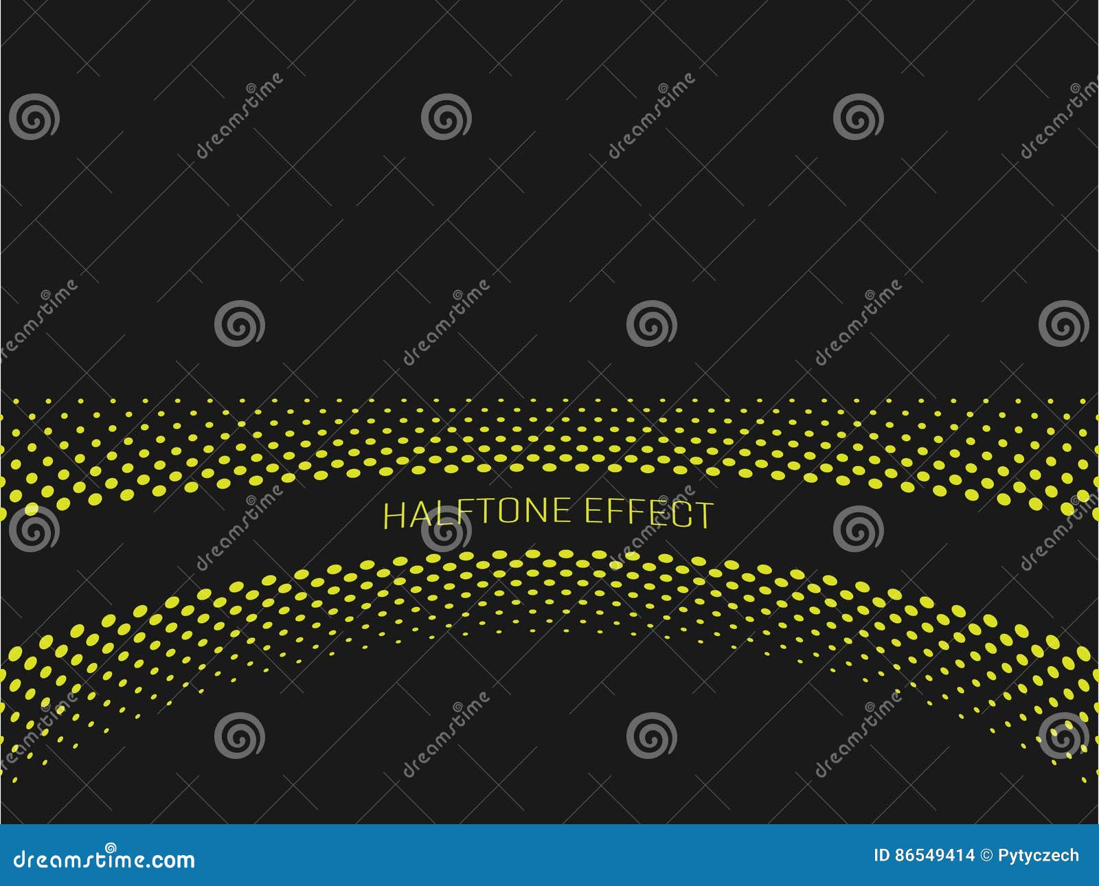 Halftone Effect Title Strip with Yellow Text on Dark Grey Background ...