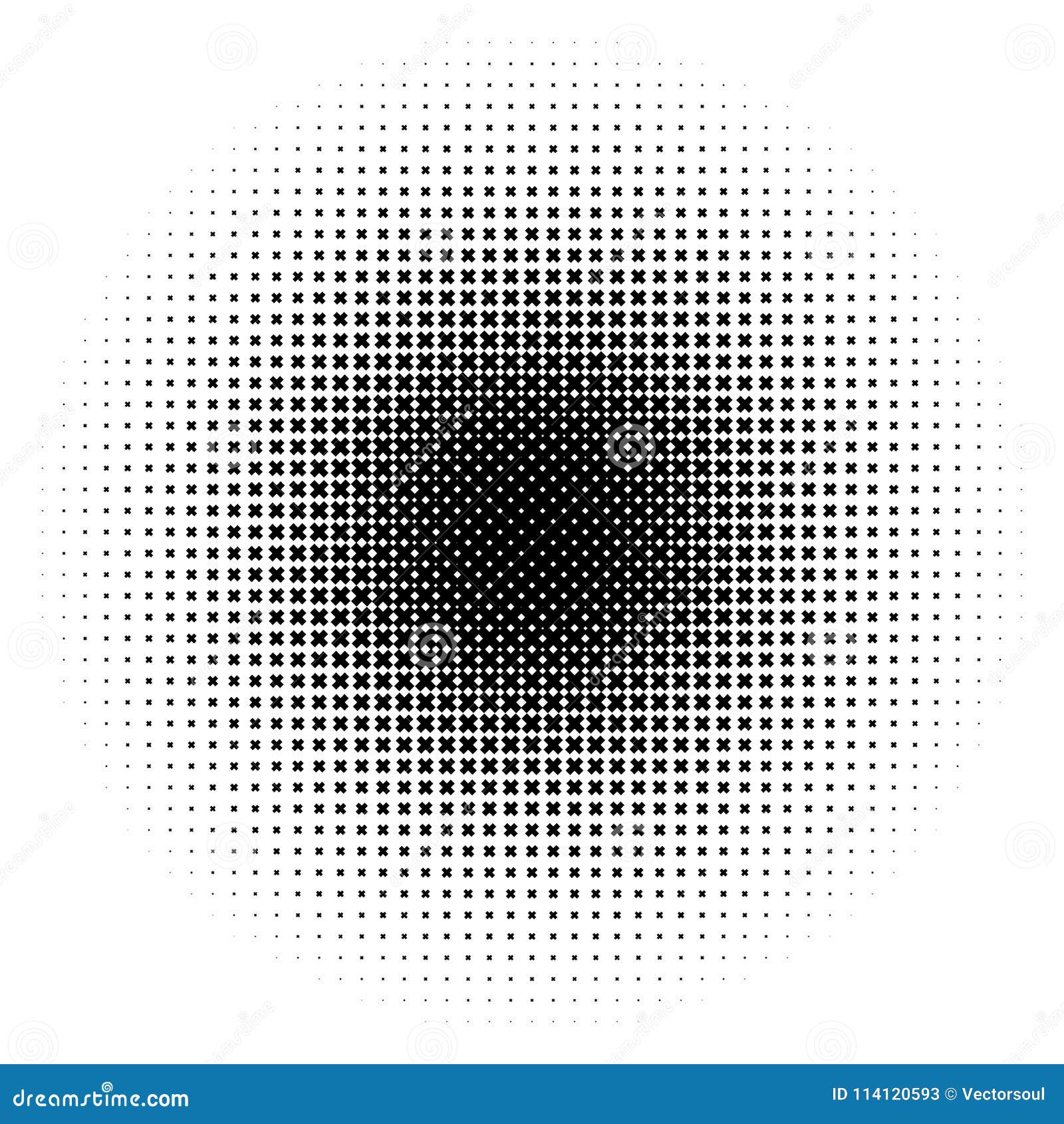 Halftone Element. Abstract Geometric Graphic with Half-tone Pattern ...