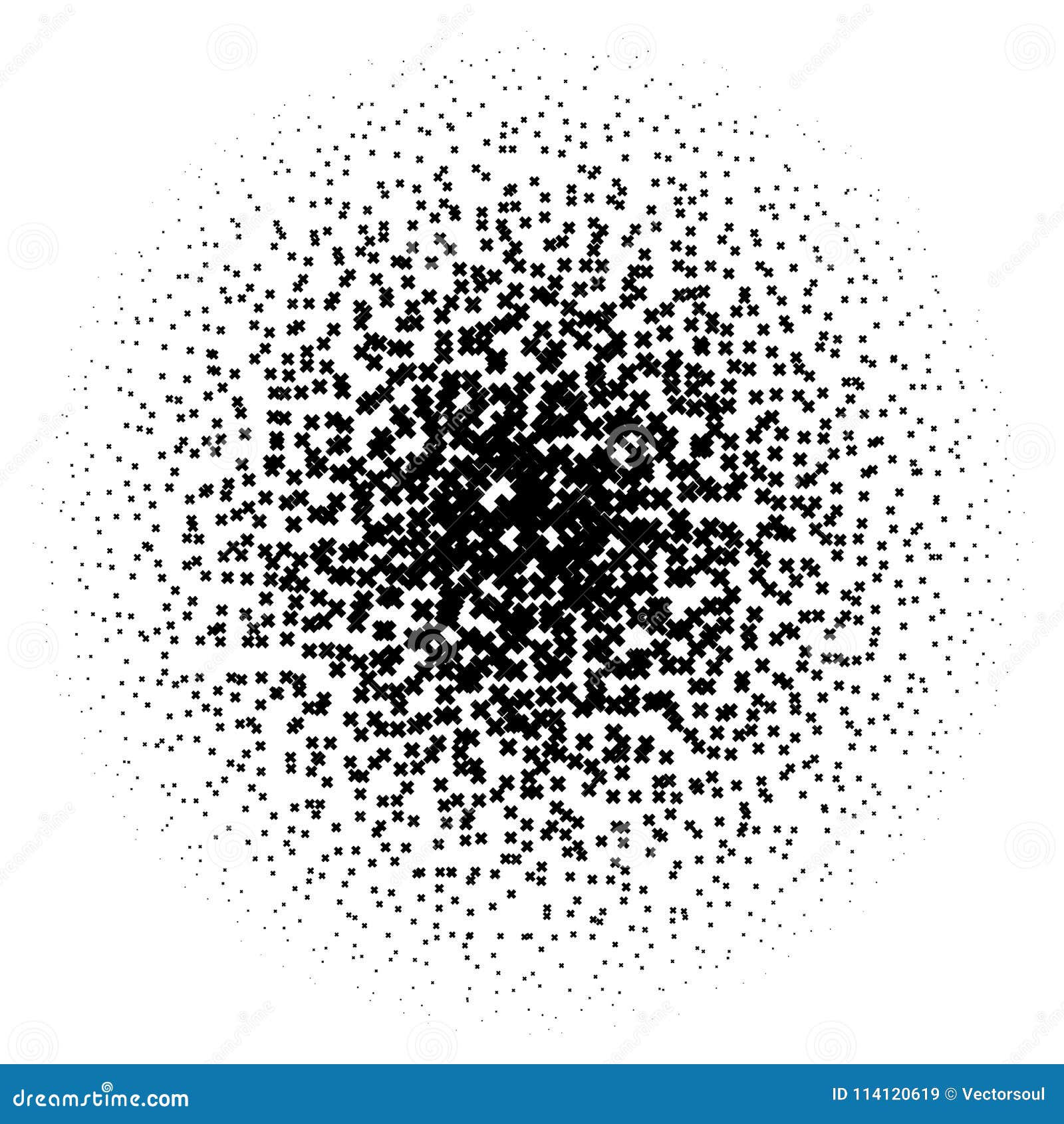 Halftone Element. Abstract Geometric Graphic with Half-tone Pattern ... Halftone Element. Abstract Geometric Graphic with Half-tone Pattern ...