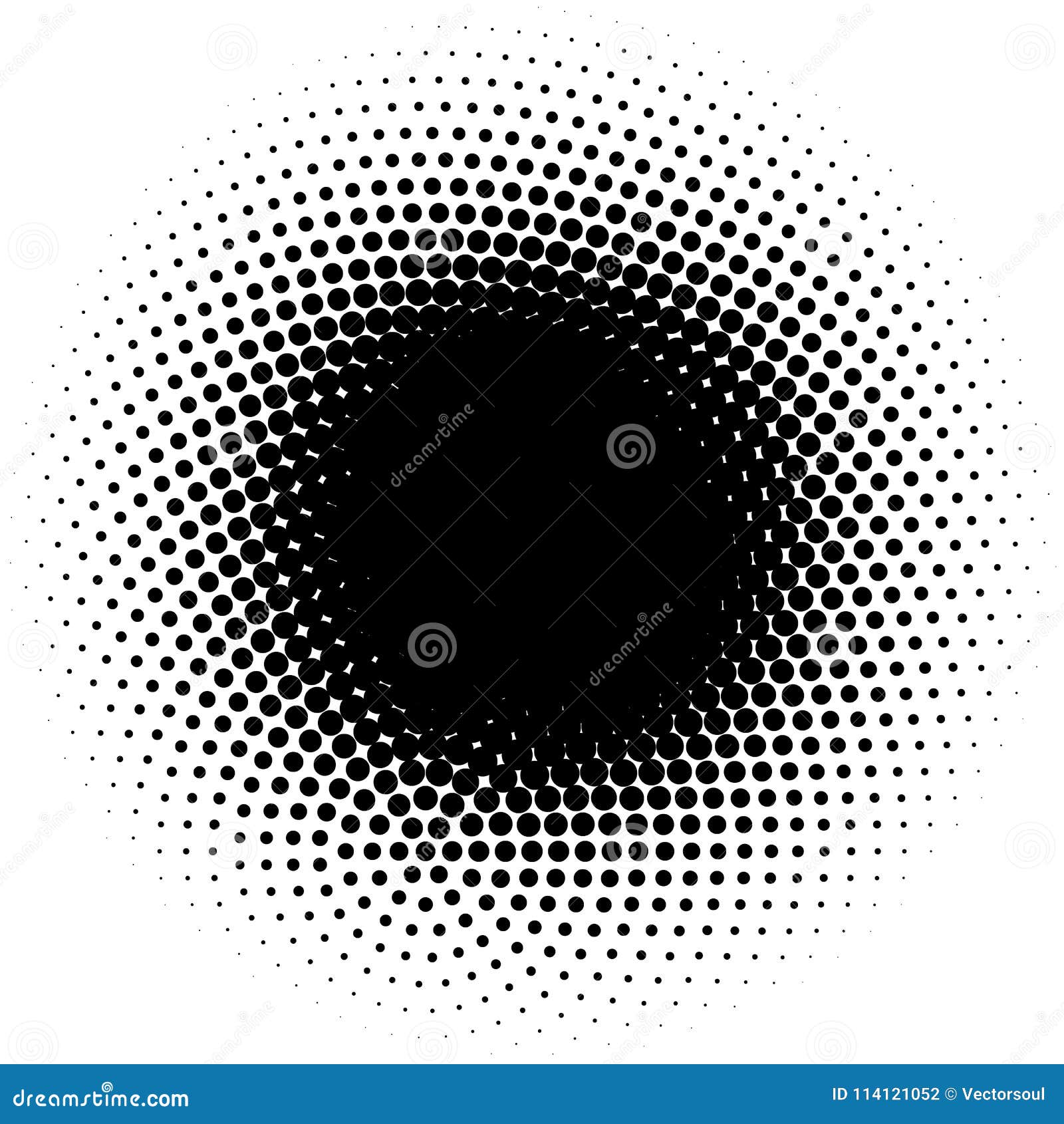 Halftone Element. Abstract Geometric Graphic with Half-tone Pattern ...
