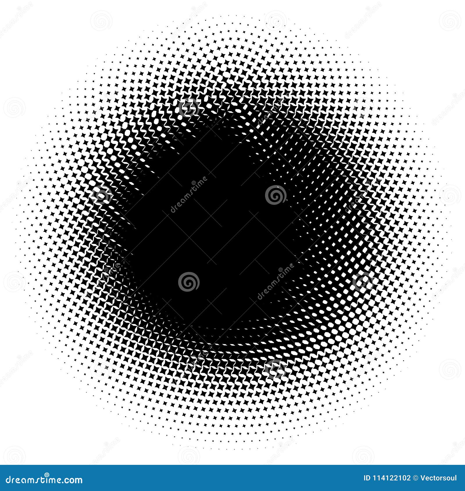 Halftone Element. Abstract Geometric Graphic with Half-tone Pattern ...