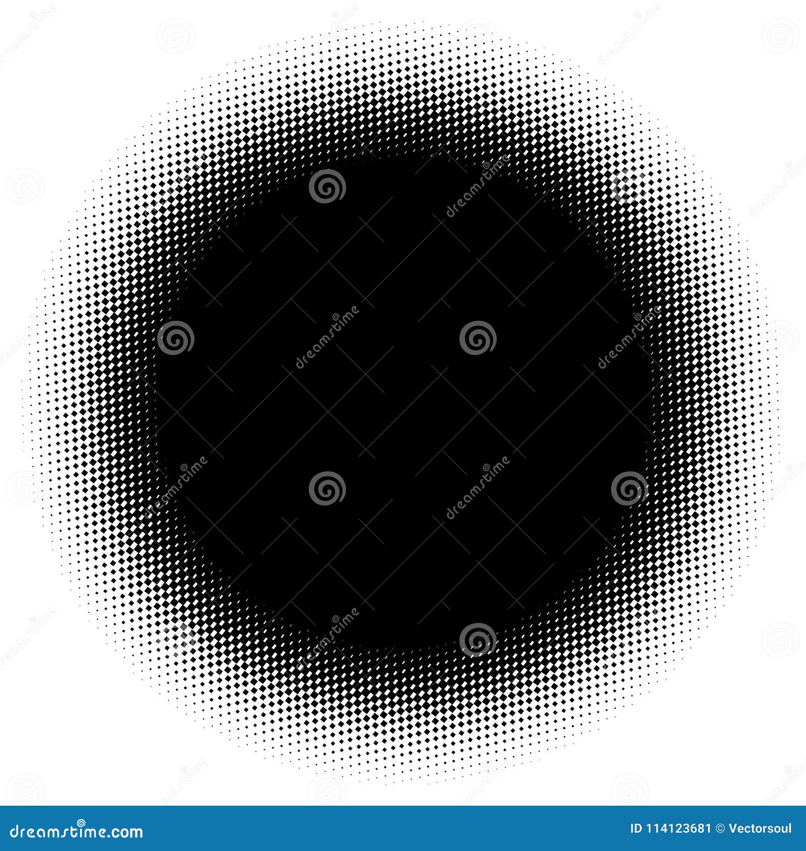 Halftone Element. Abstract Geometric Graphic with Half-tone Pattern ...