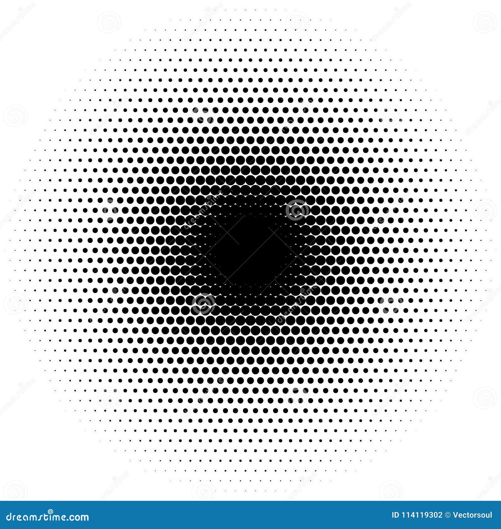 Halftone Element. Abstract Geometric Graphic with Half-tone Pattern ...