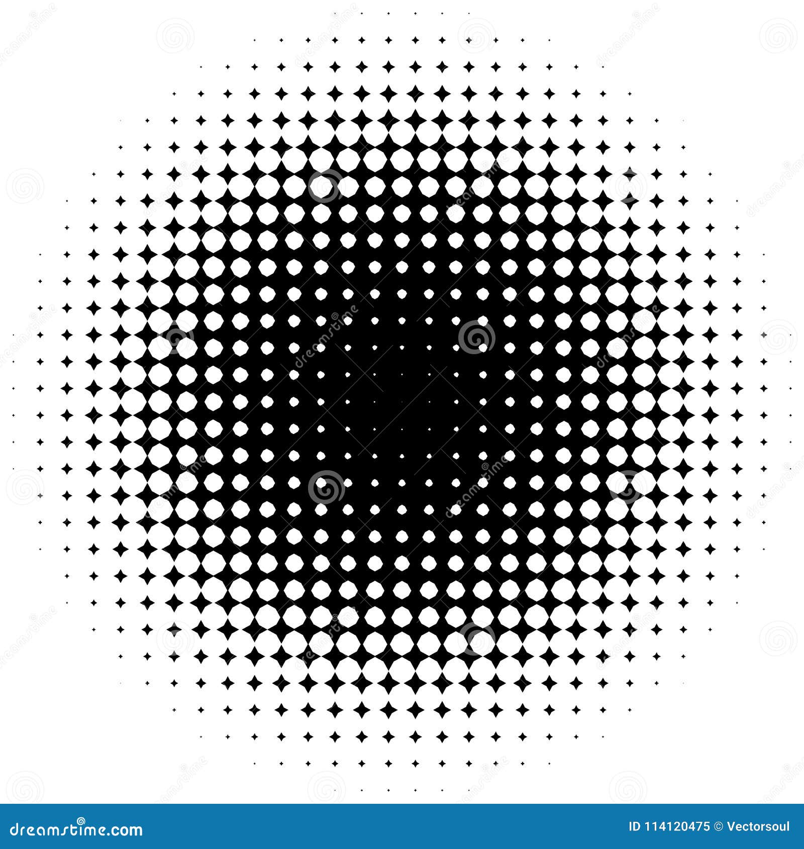 Halftone Element. Abstract Geometric Graphic with Half-tone Pattern ...