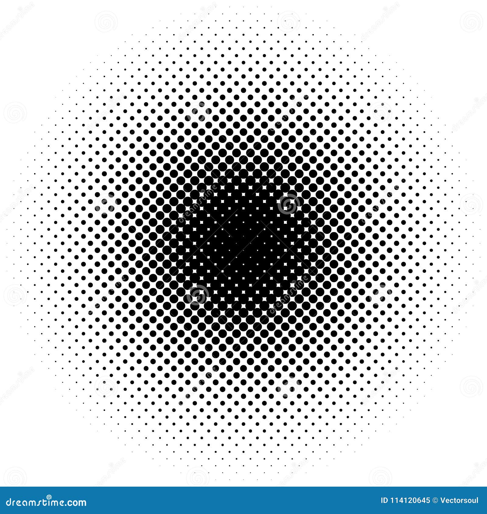 Halftone Element. Abstract Geometric Graphic with Half-tone Pattern ...